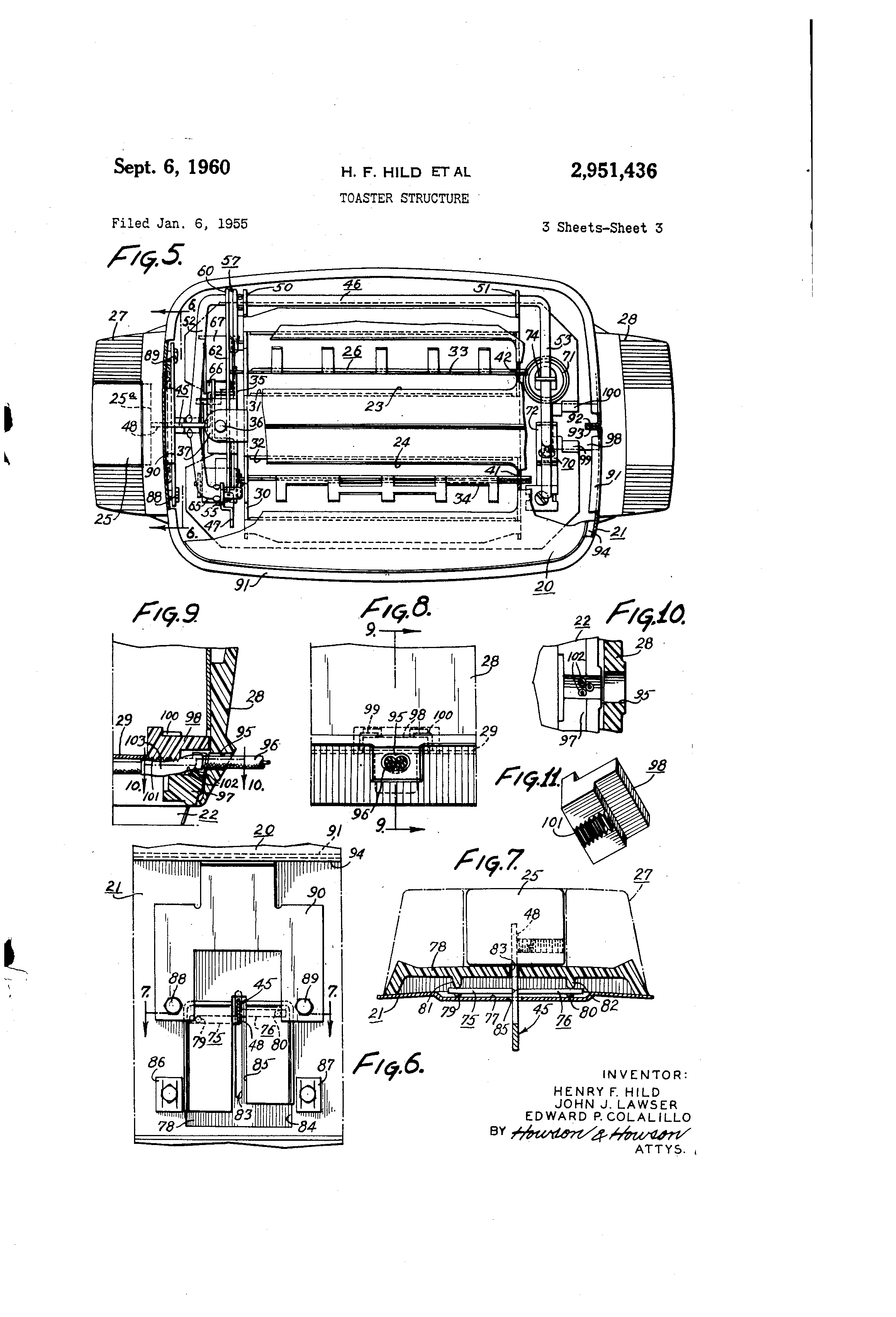 Patent US2951436 - Toaster structure - Google Patents