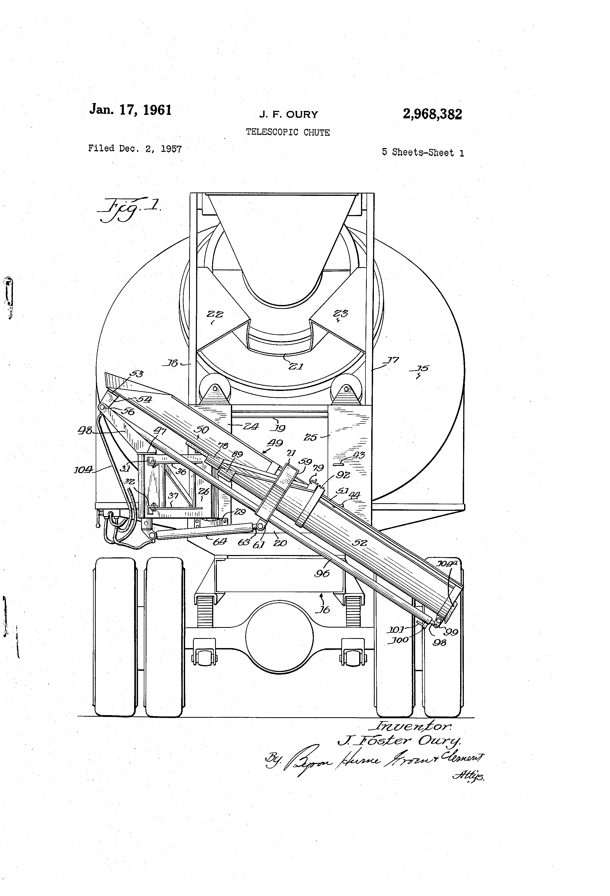 Chute Patents Drawing Telescopic Sketch Coloring Page