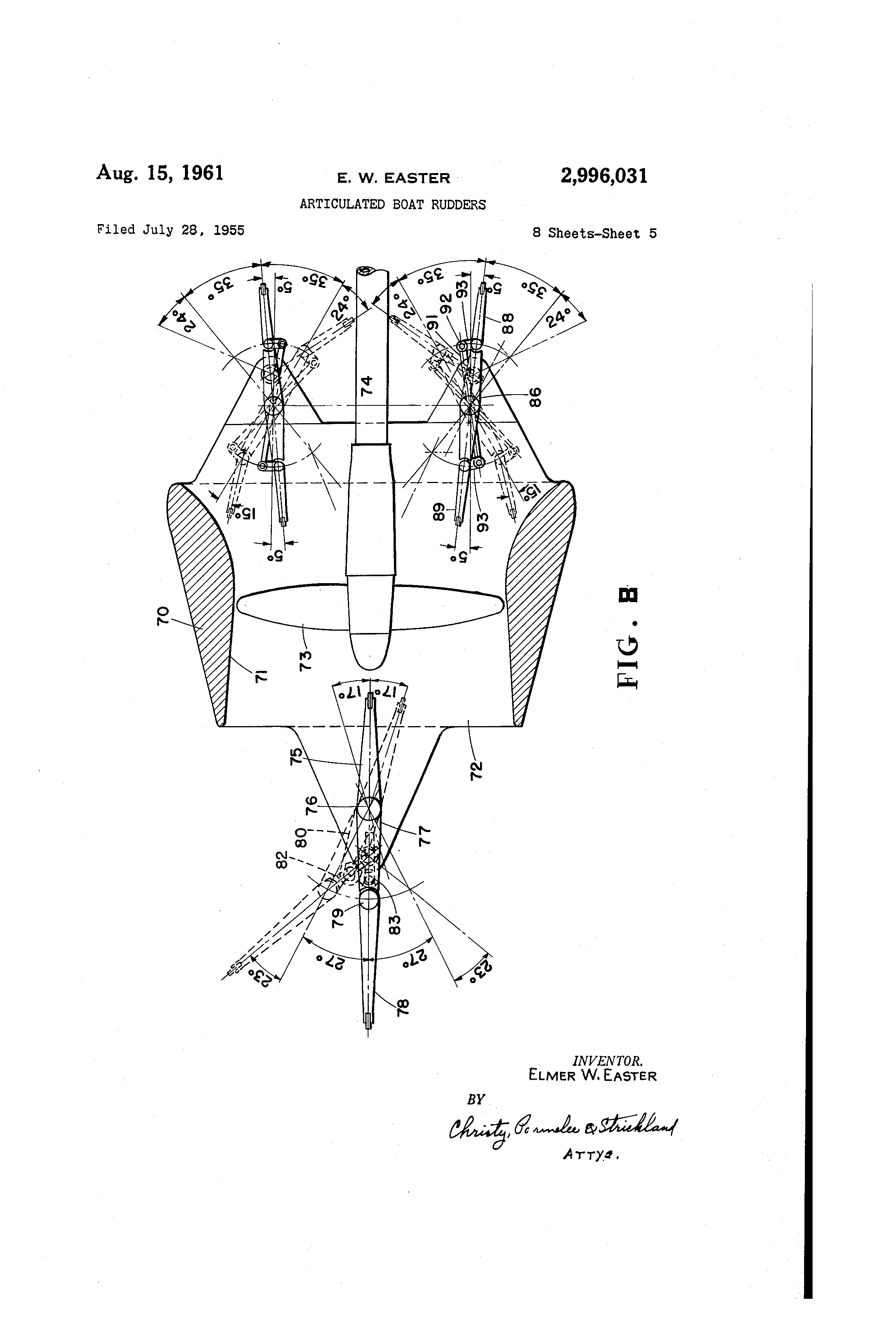 Patents Flanking Rudder Boat Sketch Coloring Page