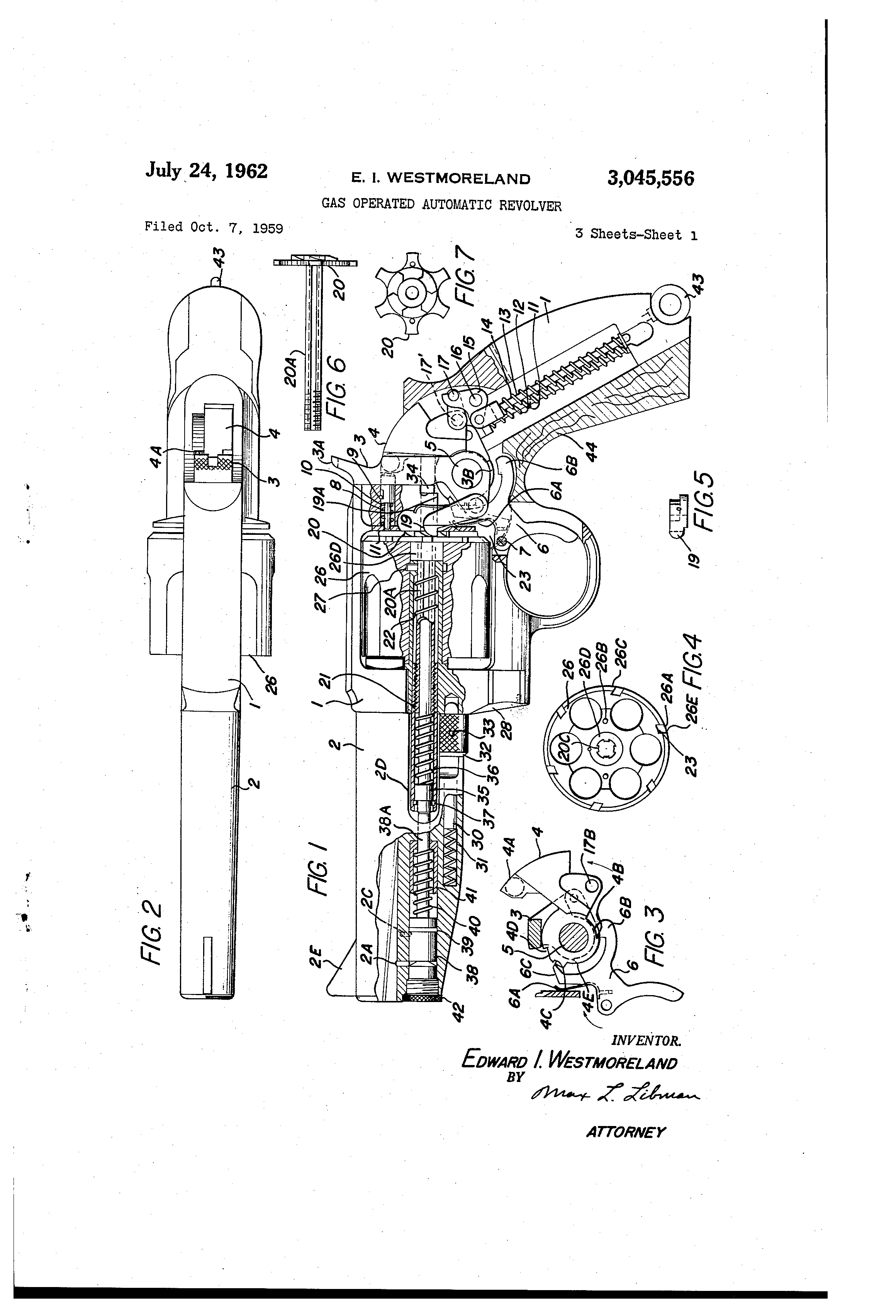 Automatic Patents Revolver Sketch Coloring Page