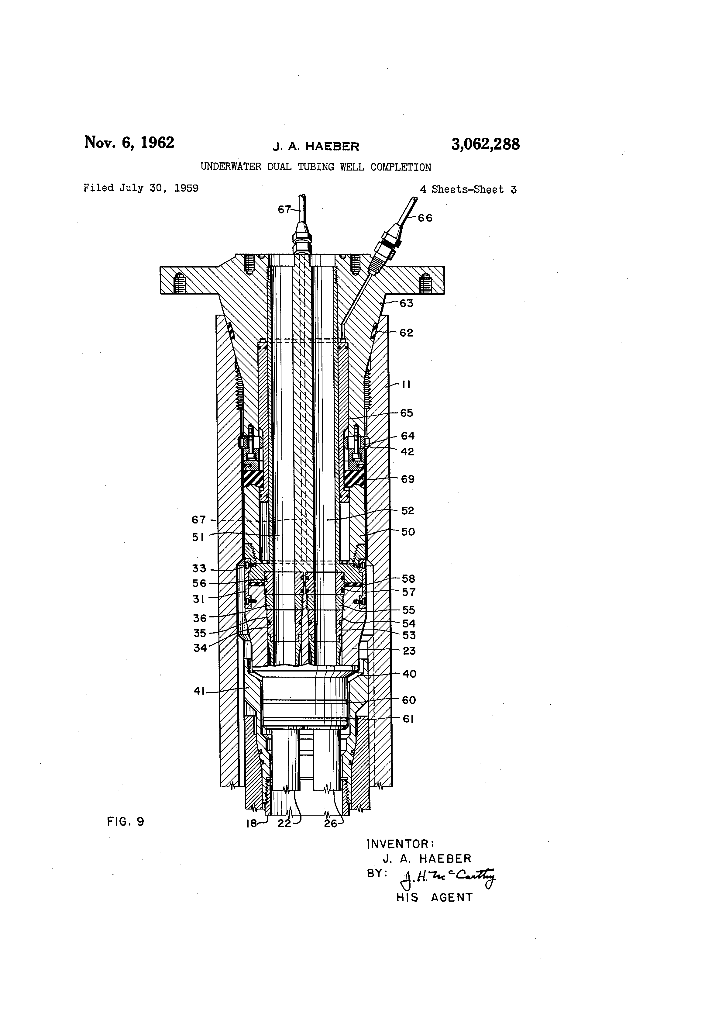 Patent US3062288 - Underwater dual tubing well completion - Google Patents