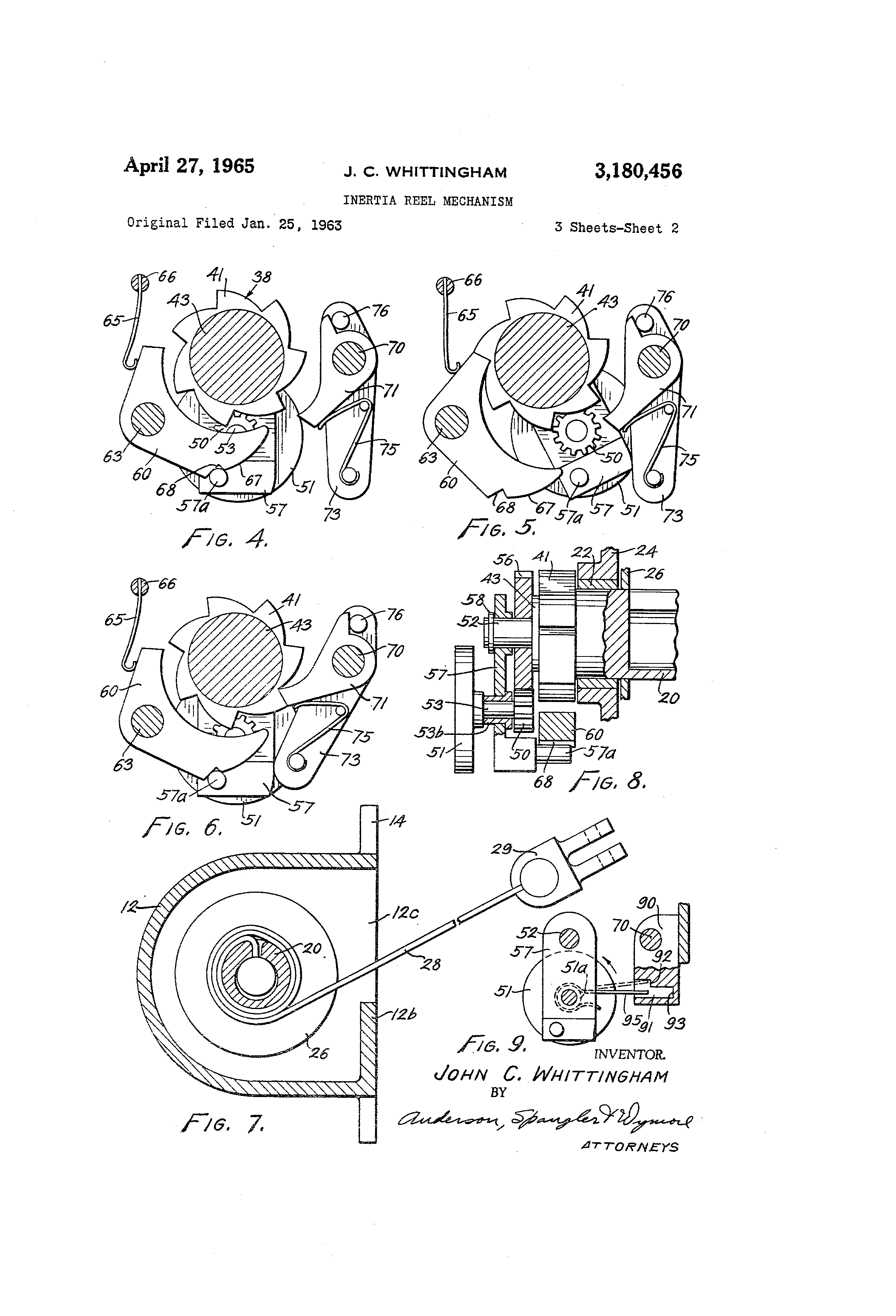 Inertia Reel Patents Claims Drawing Sketch Coloring Page