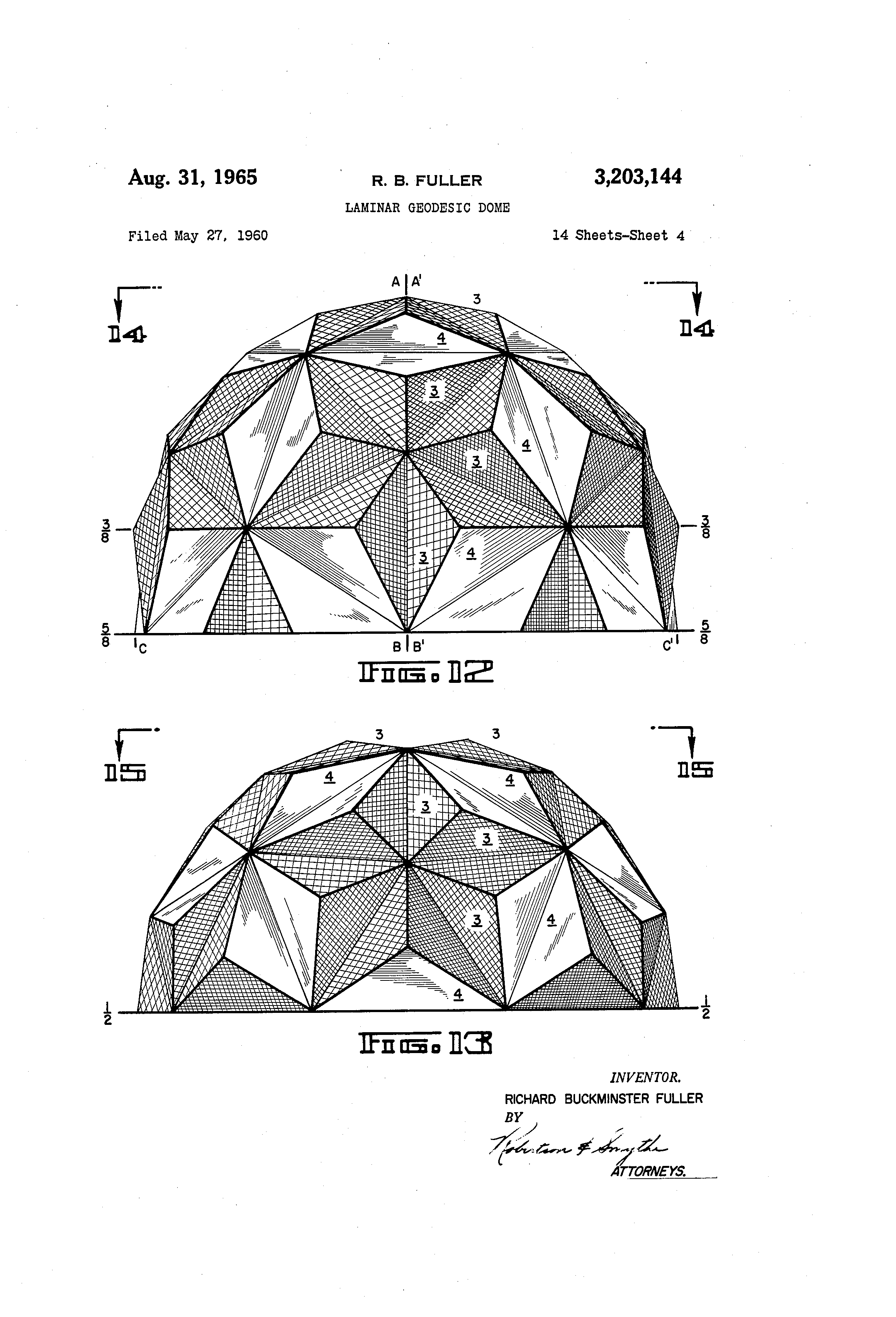Dome Geodesic Patents Method Assembly Panel Sketch Coloring Page