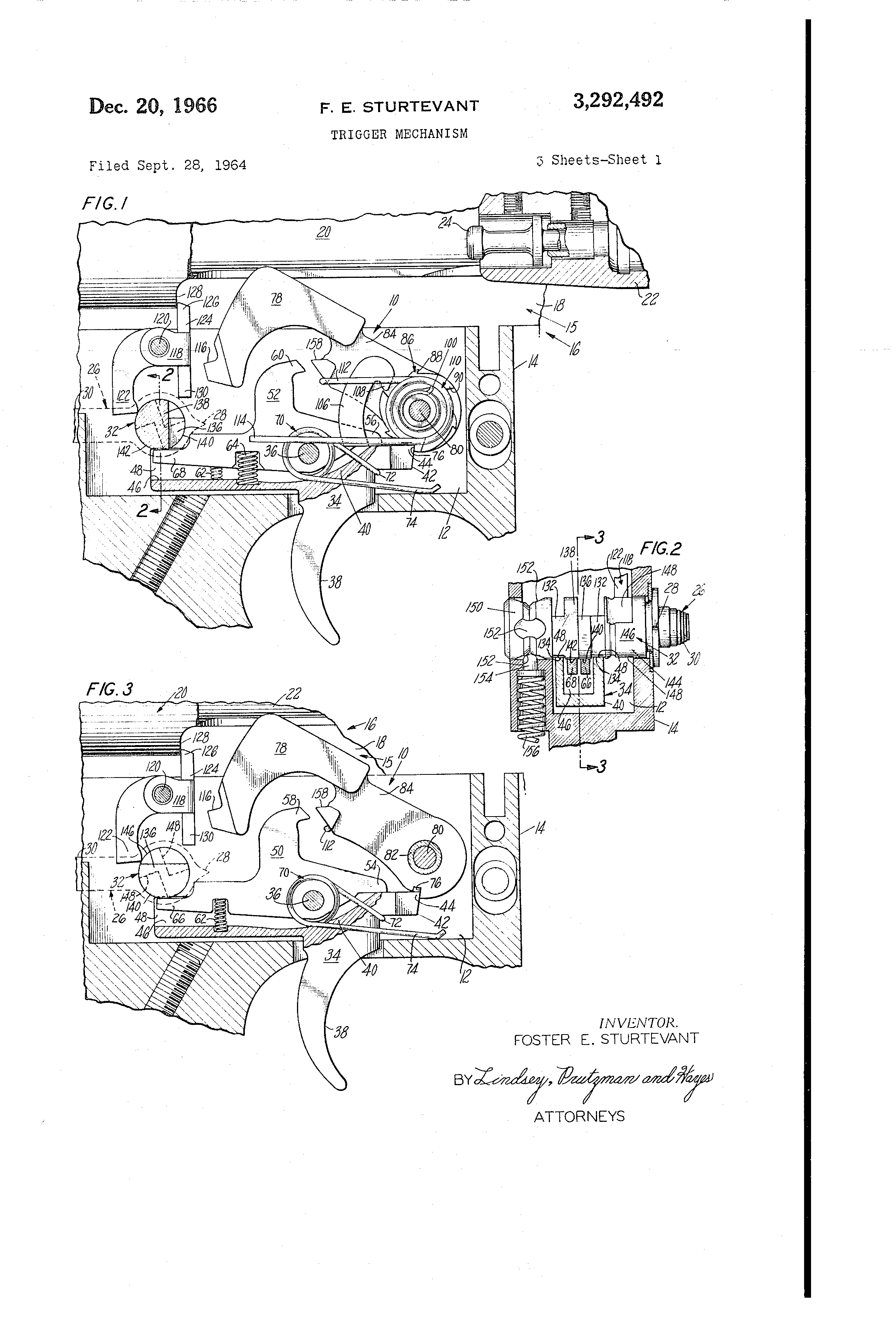 Patent Trigger Drawing Patents Mechanism Sketch Coloring Page