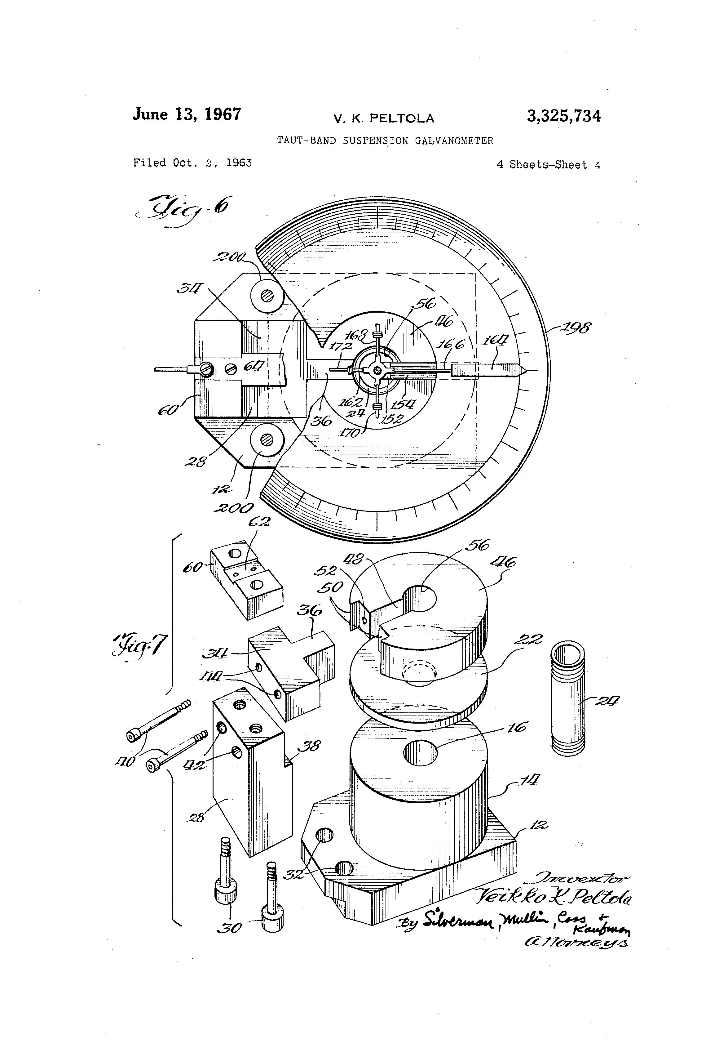 Patent US3325734 - Taut-band suspension galvanometer - Google Patents