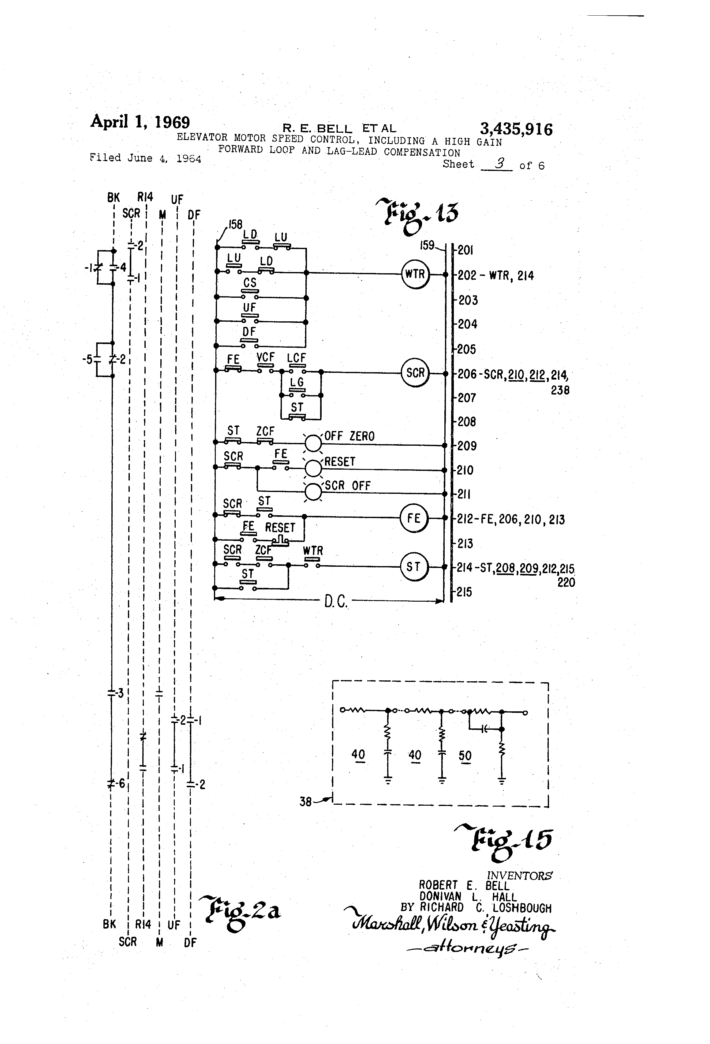 Patent US3435916 - Elevator motor speed control including a high gain ...