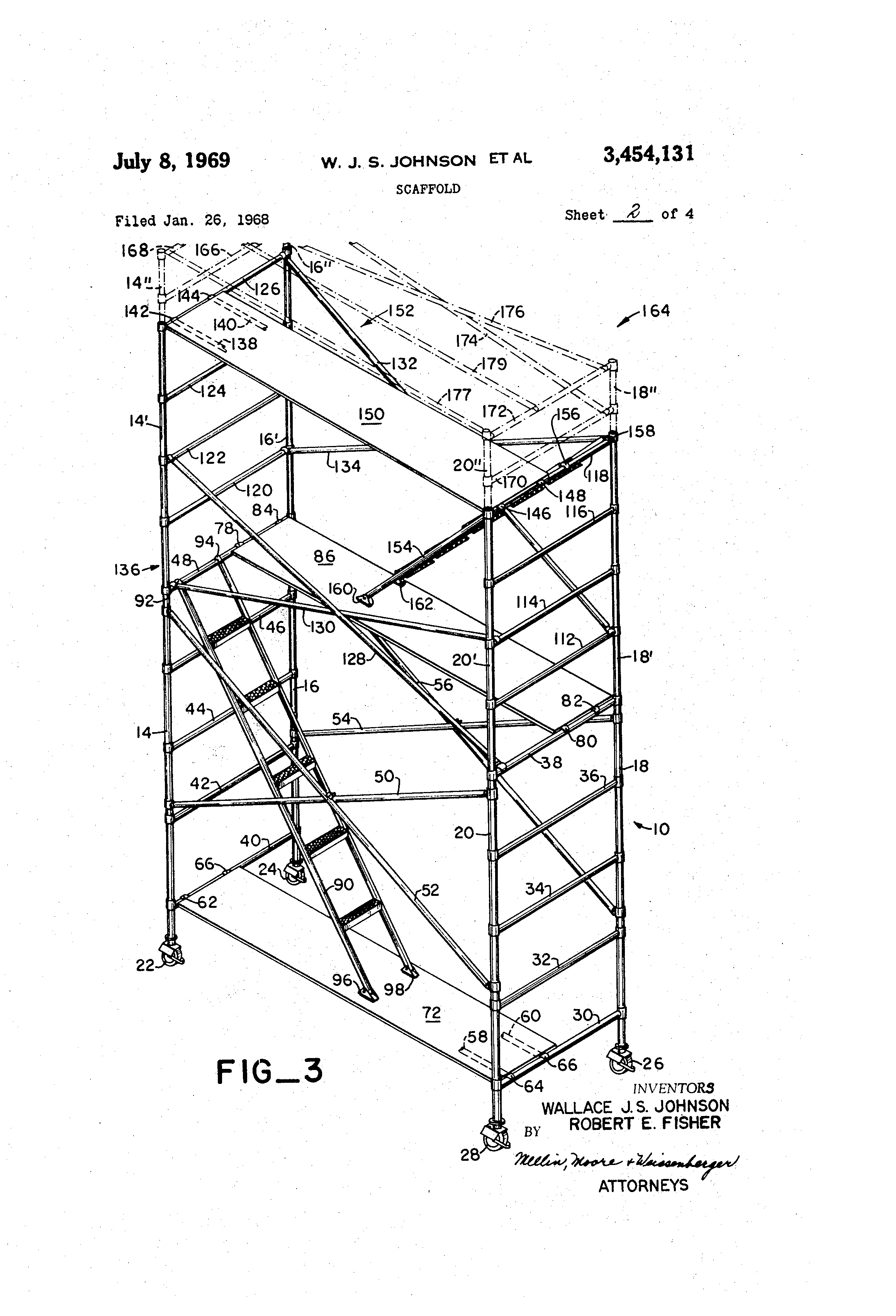 Scaffold Patent Patents Drawing Sketch Coloring Page