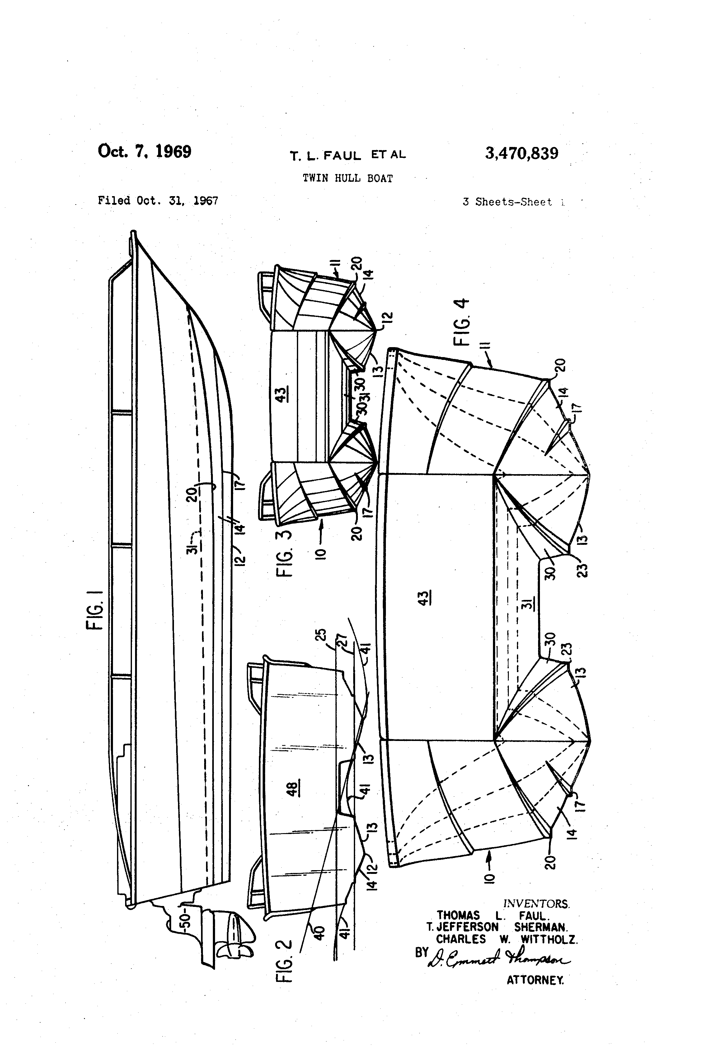 Hull Drawing Twin Patents Boat Sketch Coloring Page