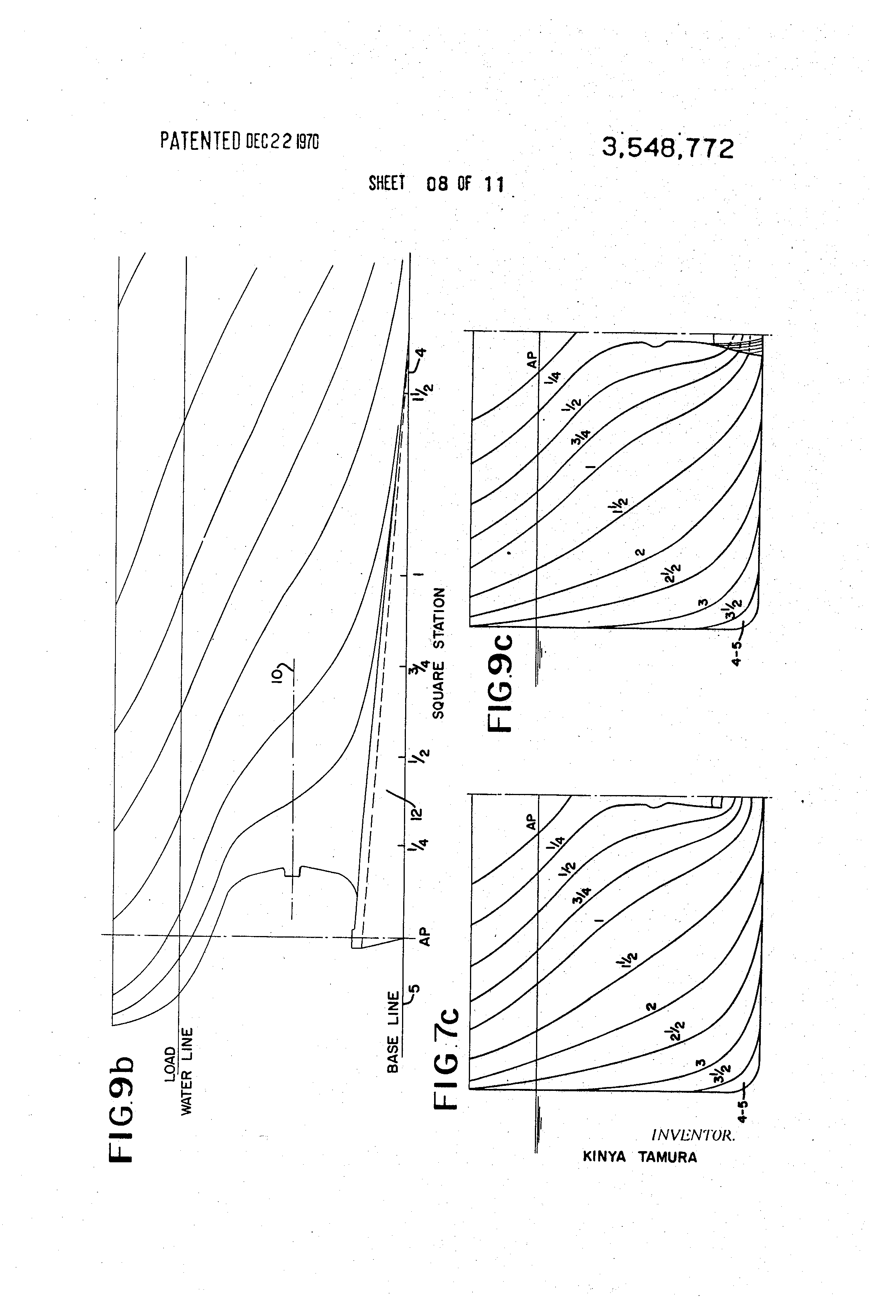 Patent US3548772 - Shape of the stern for a very large ship - Google ...