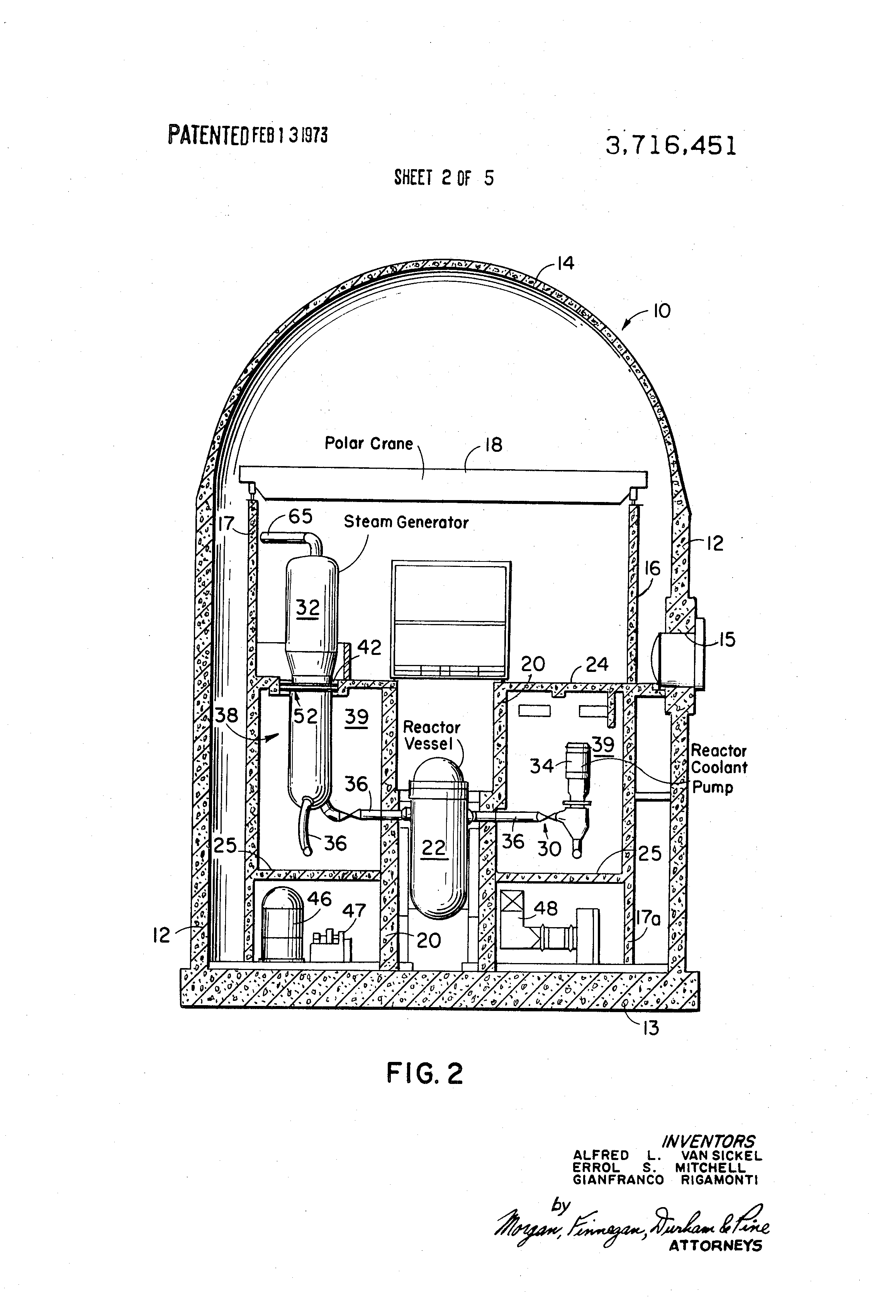 Patent US3716451 - Nuclear reactor power plant structural support ...