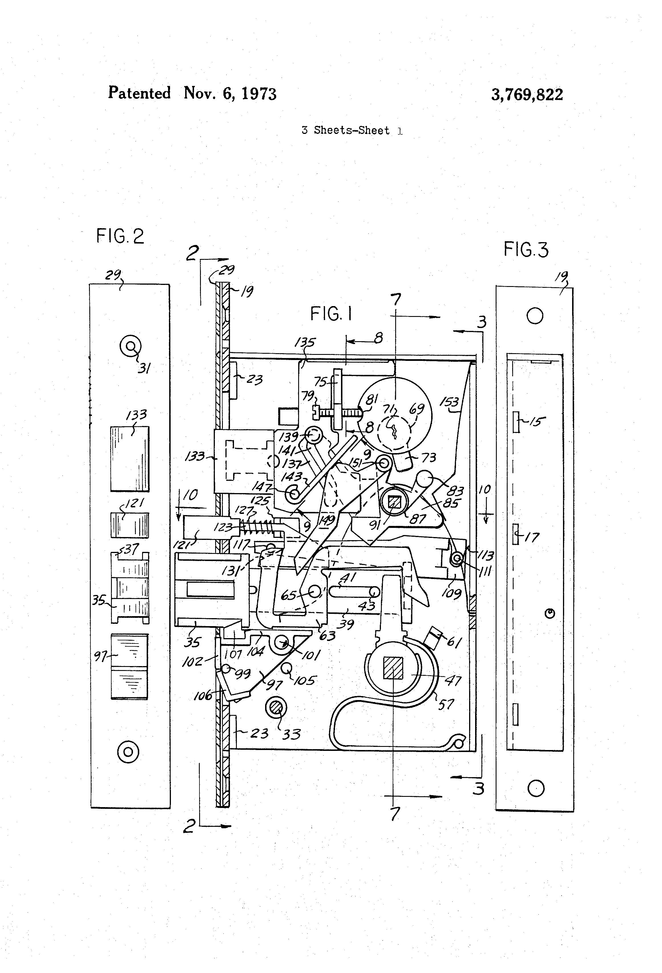 Patents Patent Lock Door Drawing Sketch Coloring Page