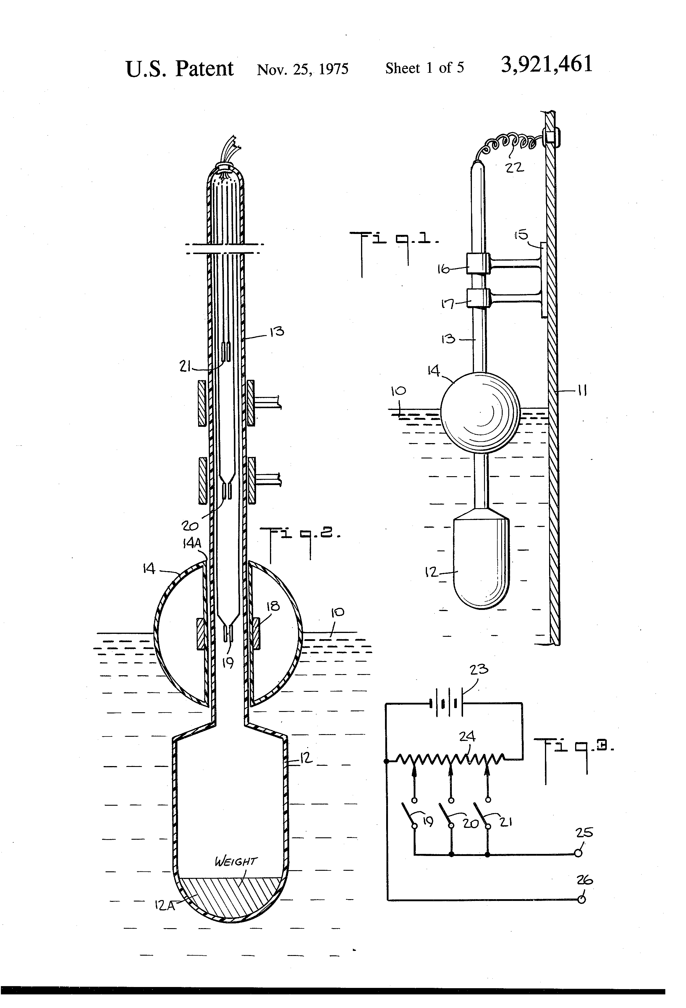 Patent US3921461 - Differential hydrometer assembly - Google Patents