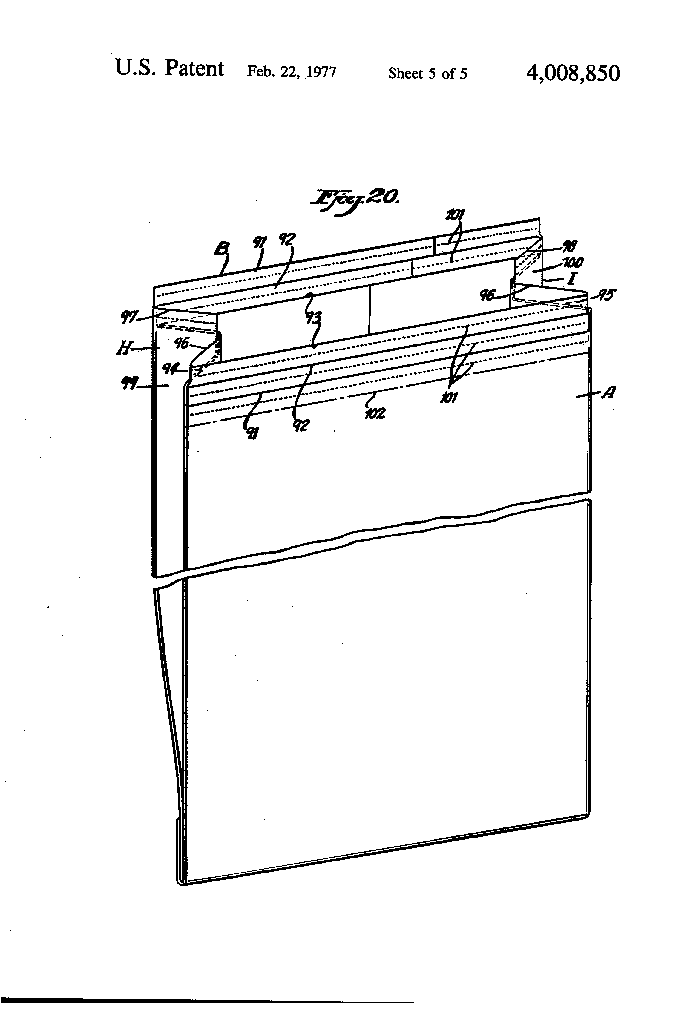 Patent US4008850 - Gusseted pinch bottom bag - Google Patents