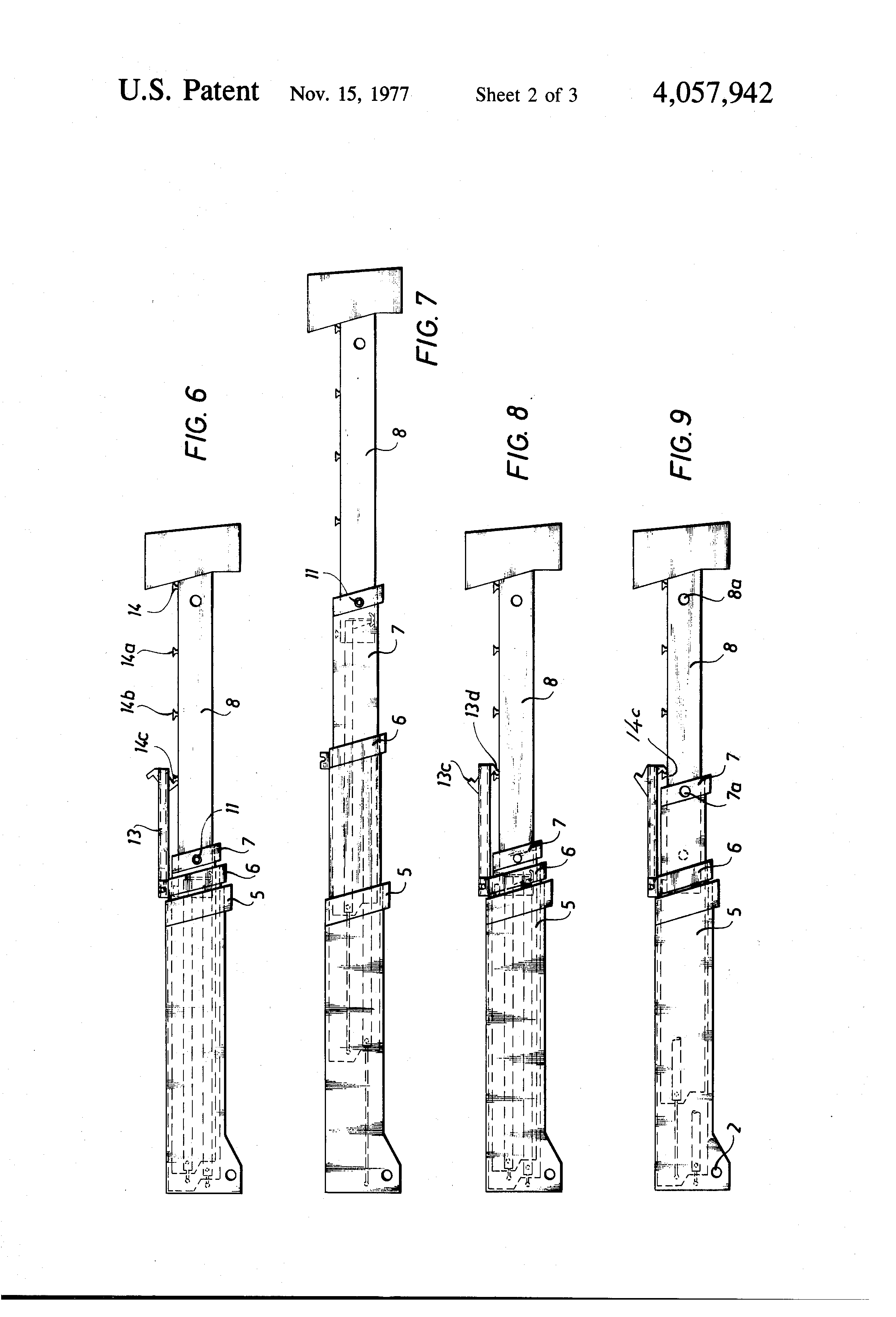 Patent US4057942 - Telescopic boom with hydraulic actuating mechanism ...