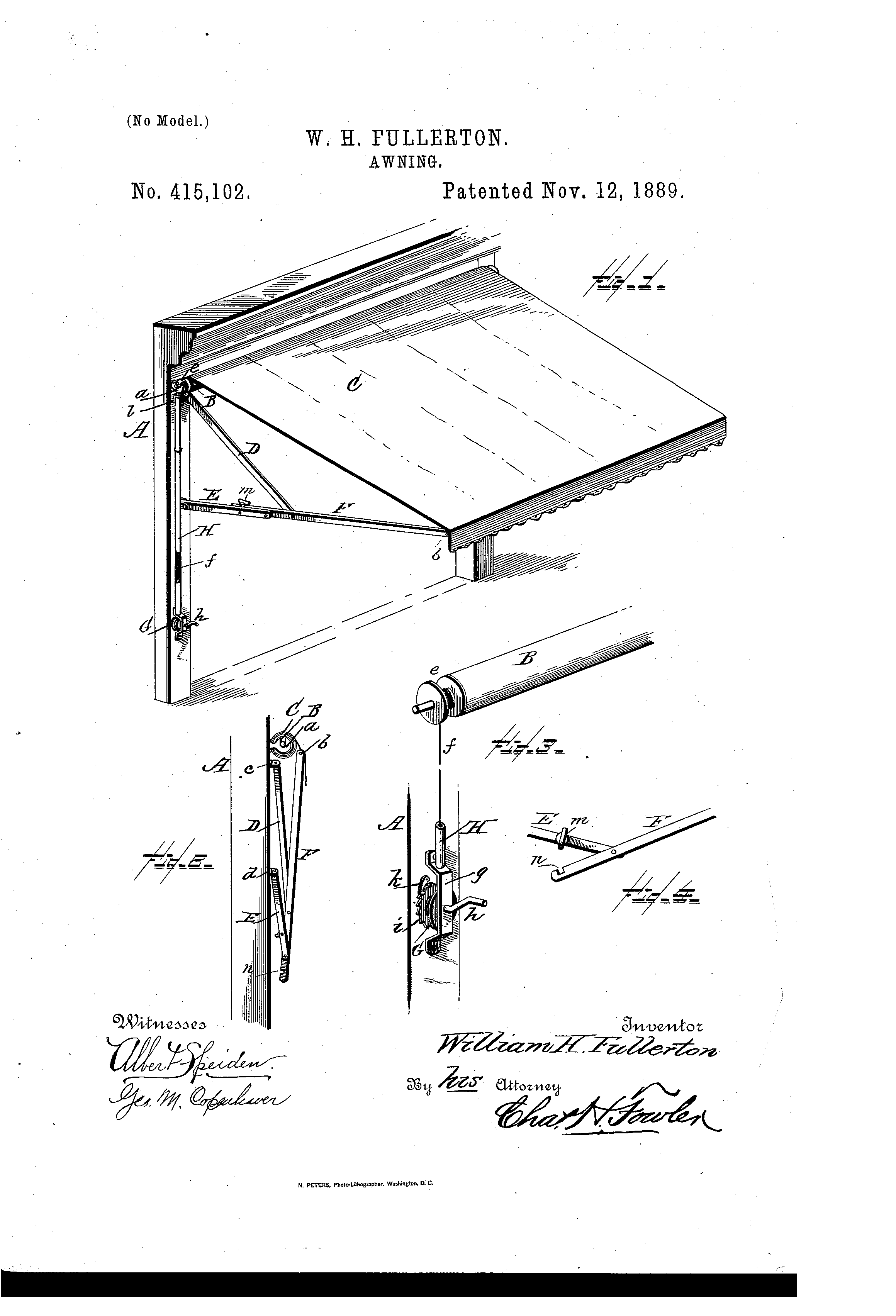 Window Awning Patents Structure Drawing Sketch Coloring Page