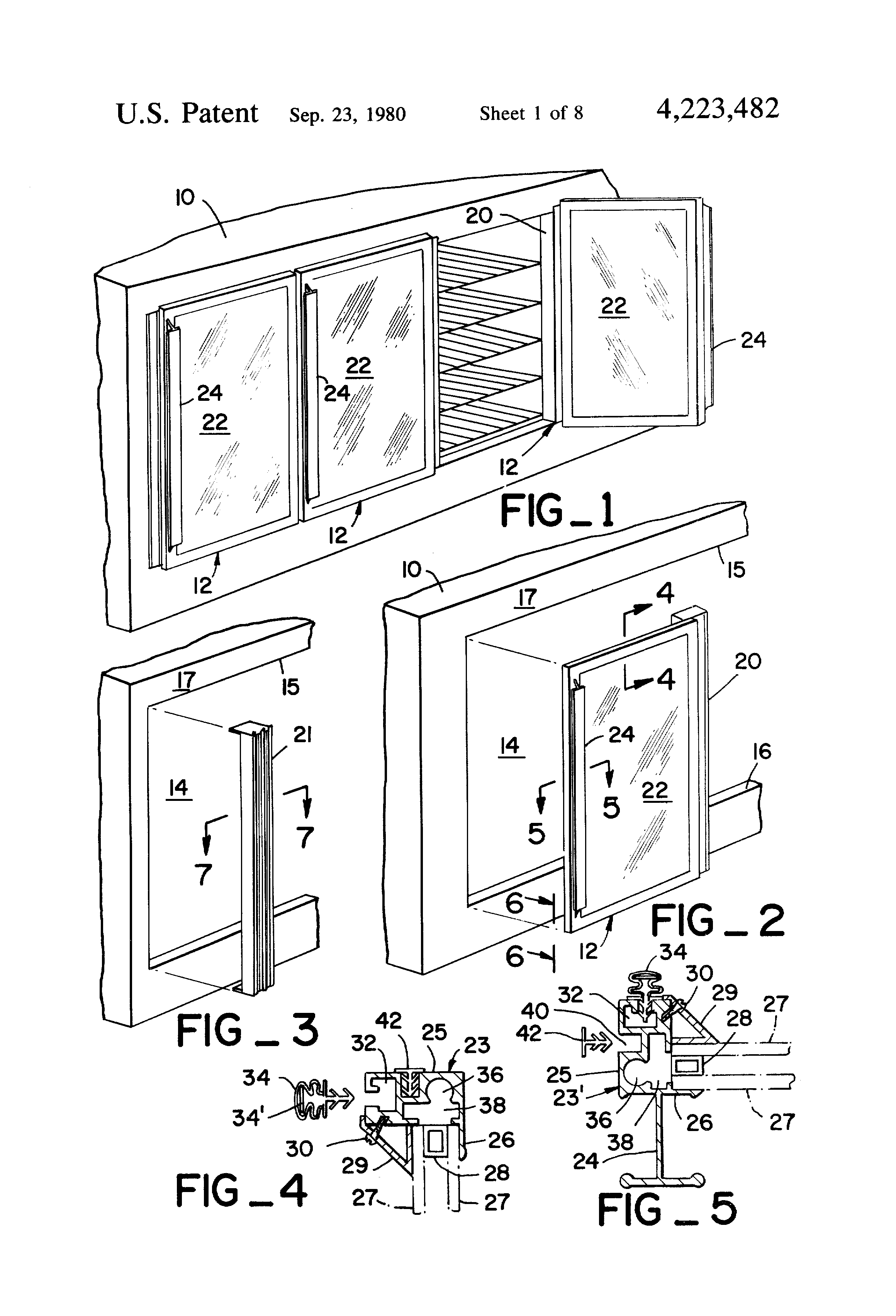 Patent US4223482 - Refrigerator door structure - Google Patents