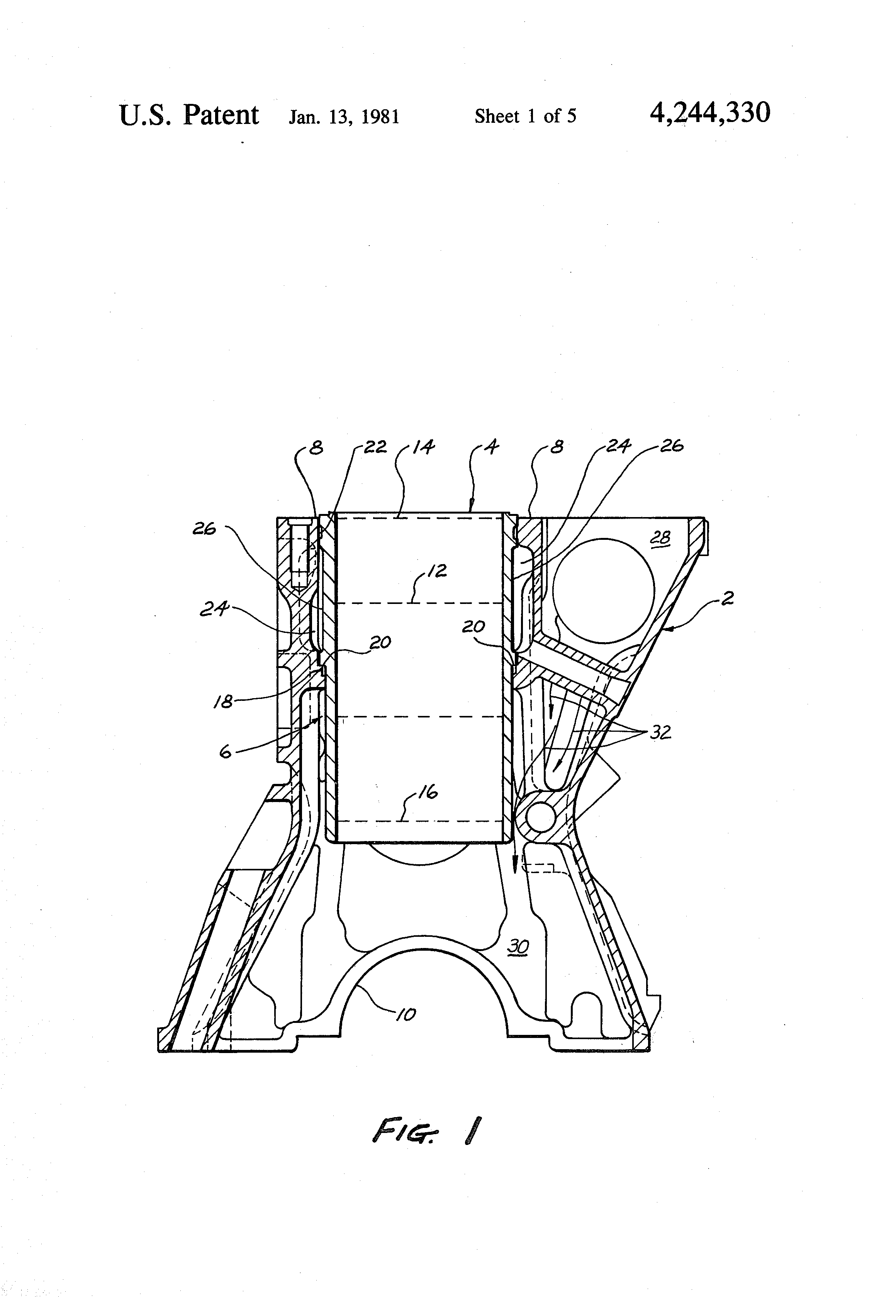 Liner Engine Patents Mid Cylinder Drawing Sketch Coloring Page