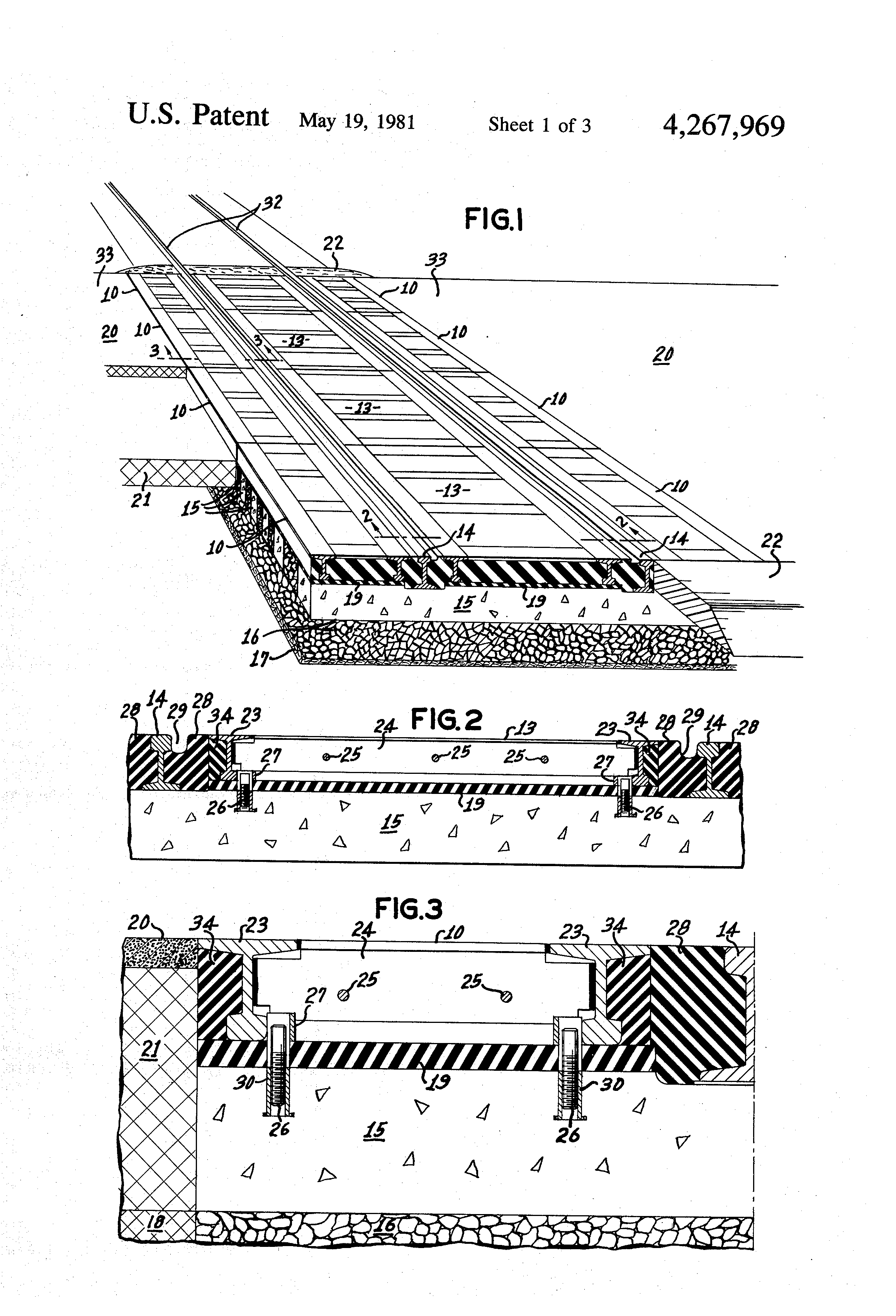 Patent US4267969 - Railroad grade crossing construction - Google Patents