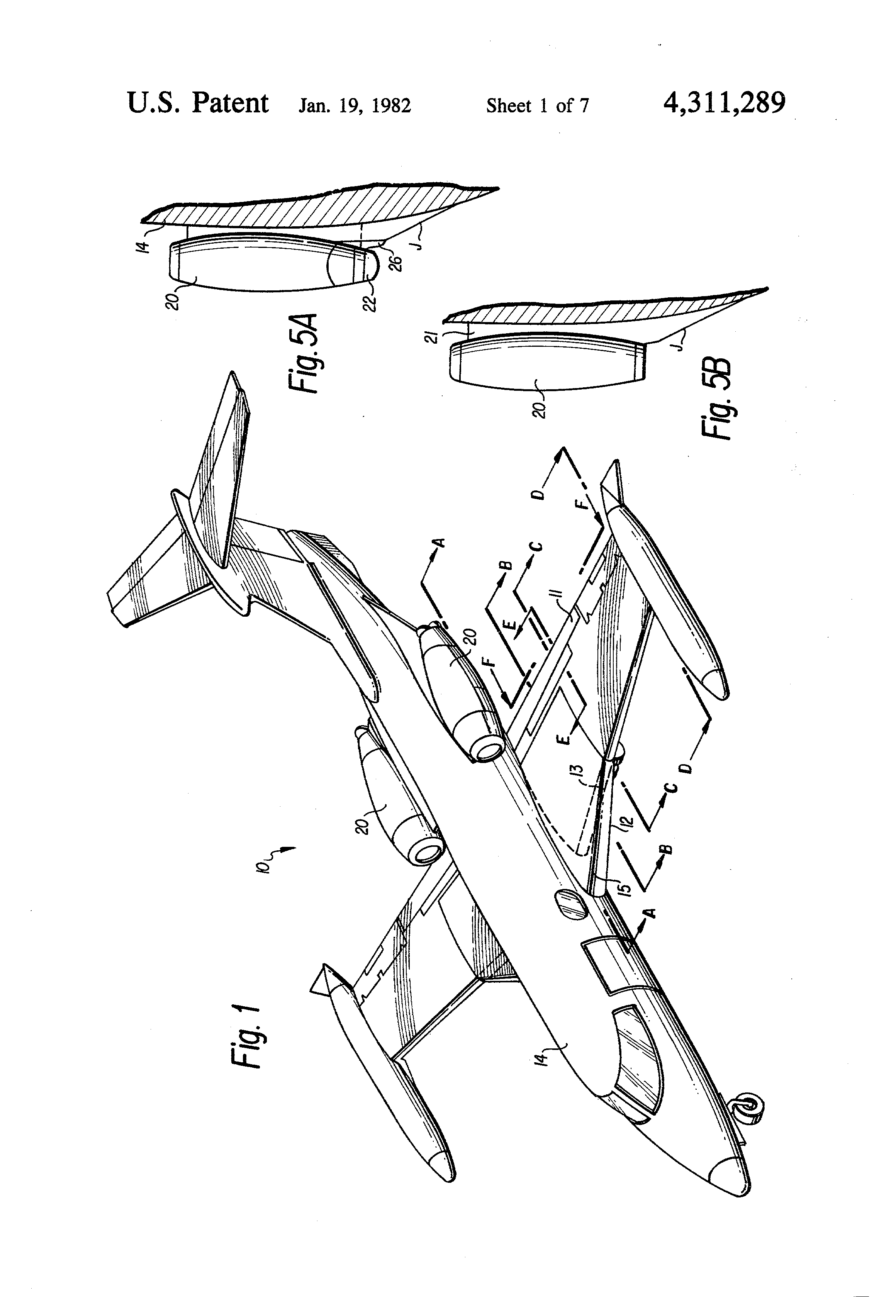 Fuselage Patents Aircraft Drawing Sketch Coloring Page