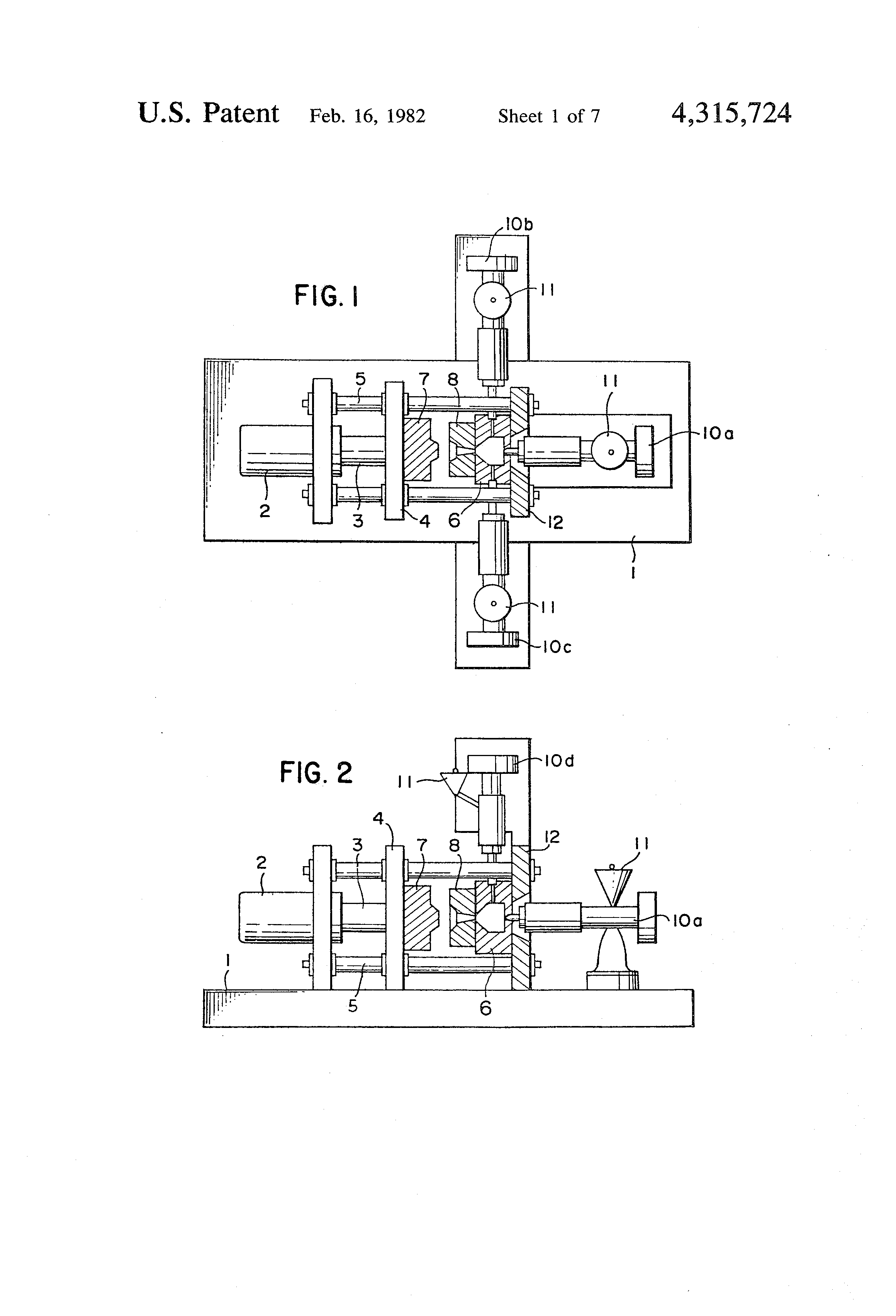 Patent US4315724 - Process and machine for multi-color injection ...