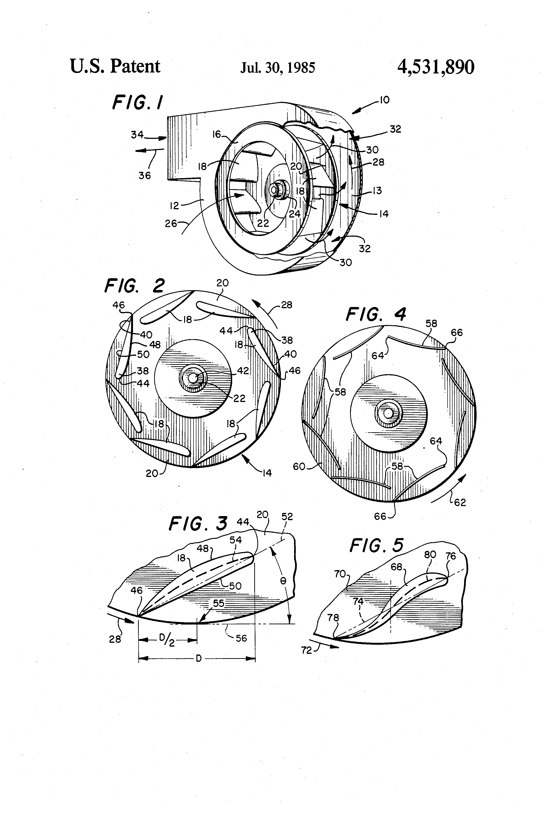Fan Patents Patent Centrifugal Impeller Drawing Sketch Coloring Page