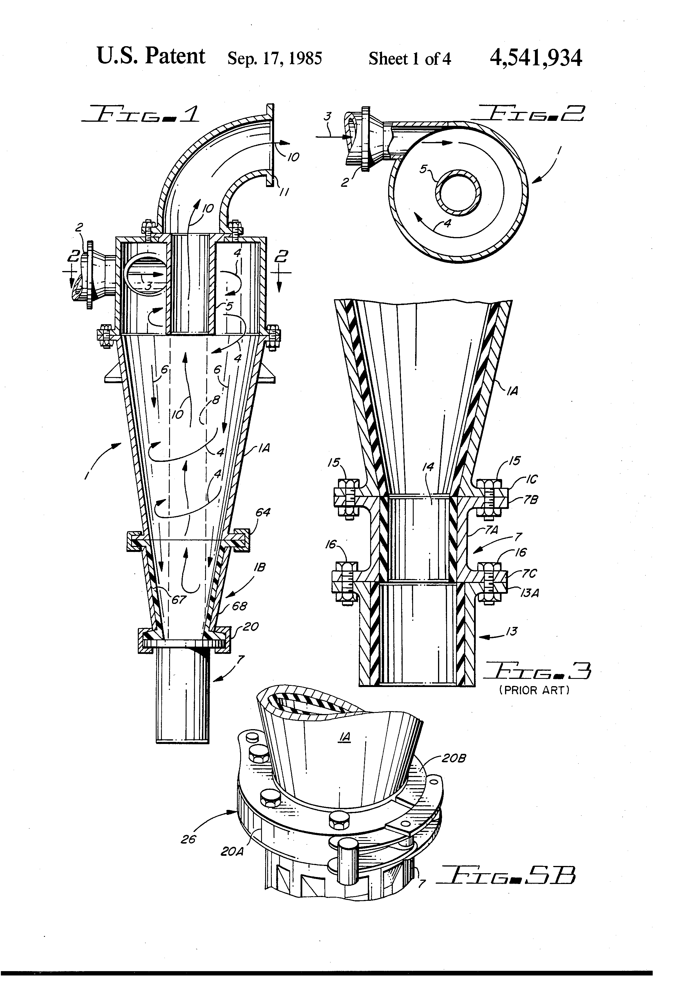Patent US4541934 - Quick release cyclone apex system - Google Patents