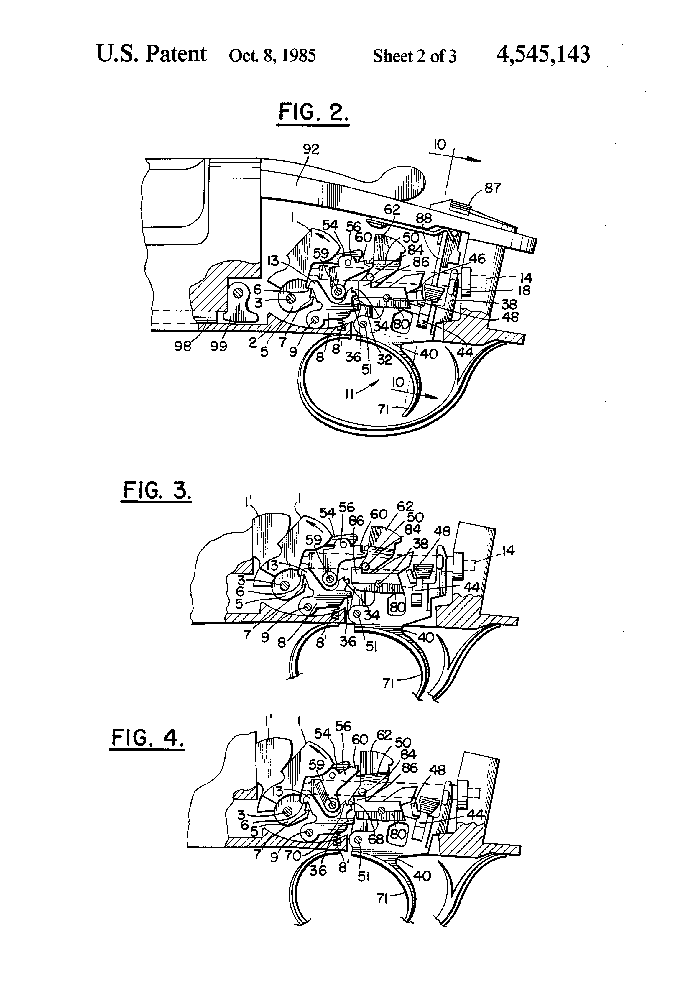 Shotgun Trigger Patent Patents Double Mechanism Sketch Coloring Page