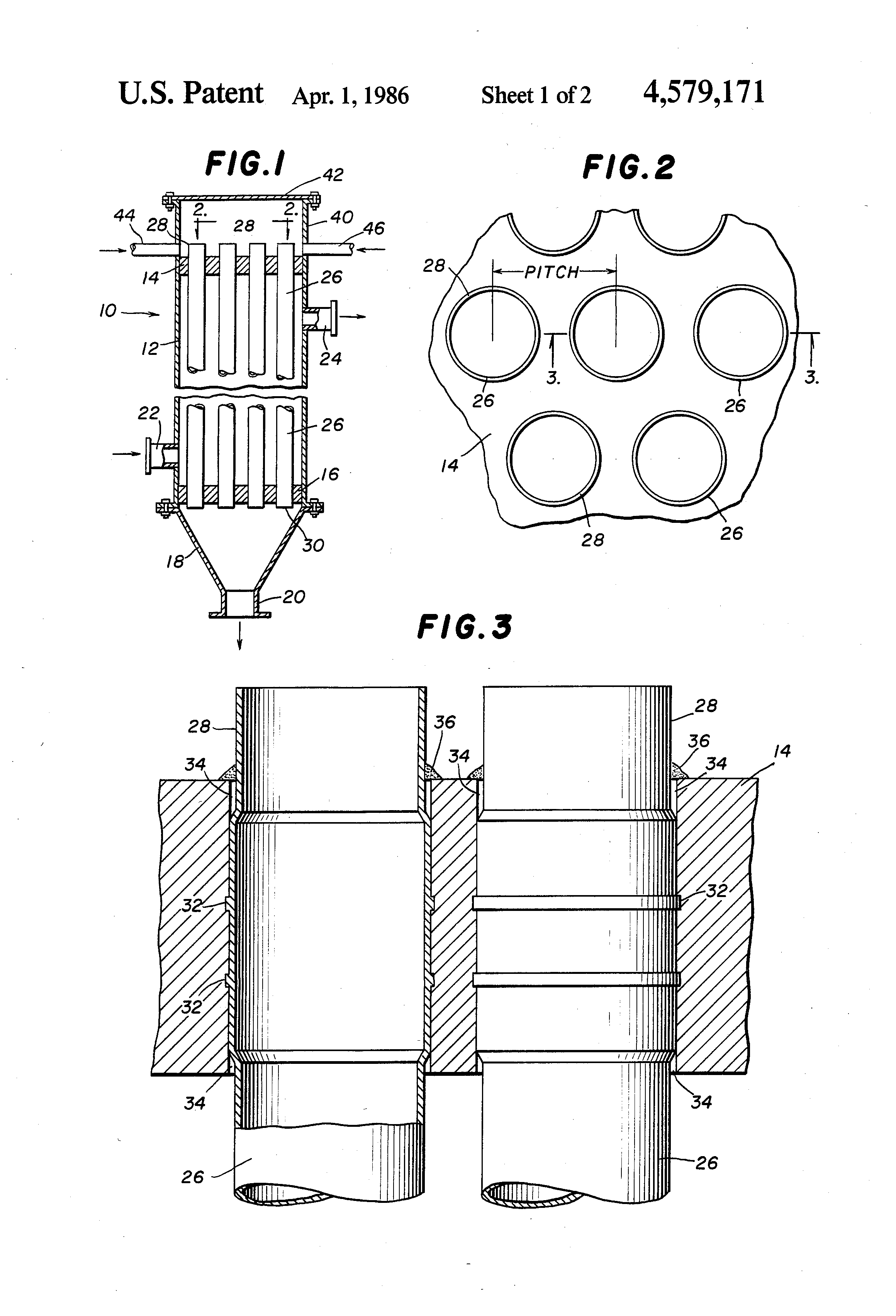 Patent US4579171 - Shell and tube heat exchanger with welds joining the ...