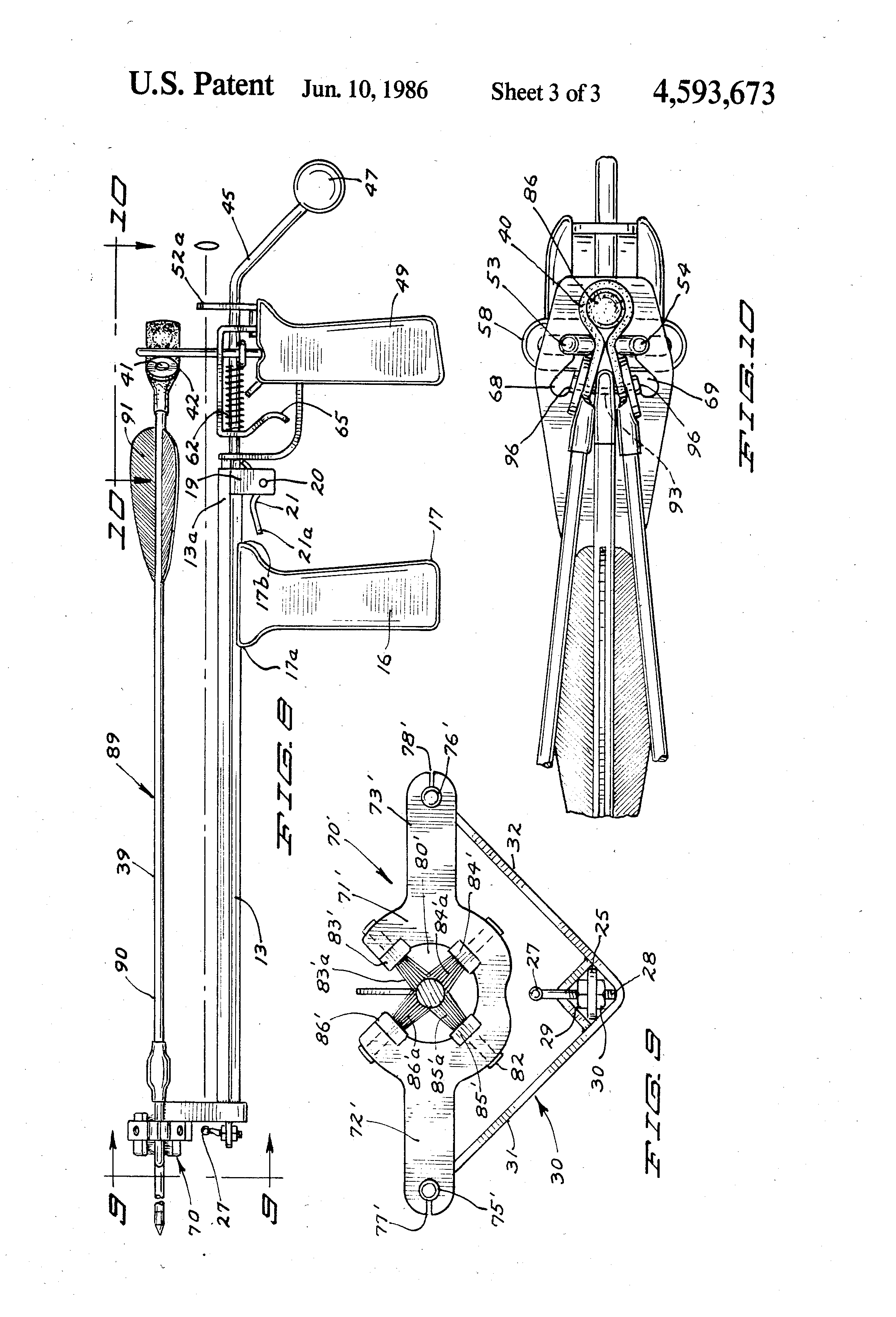 Patent US4593673 - Sling shot gun structure - Google Patents