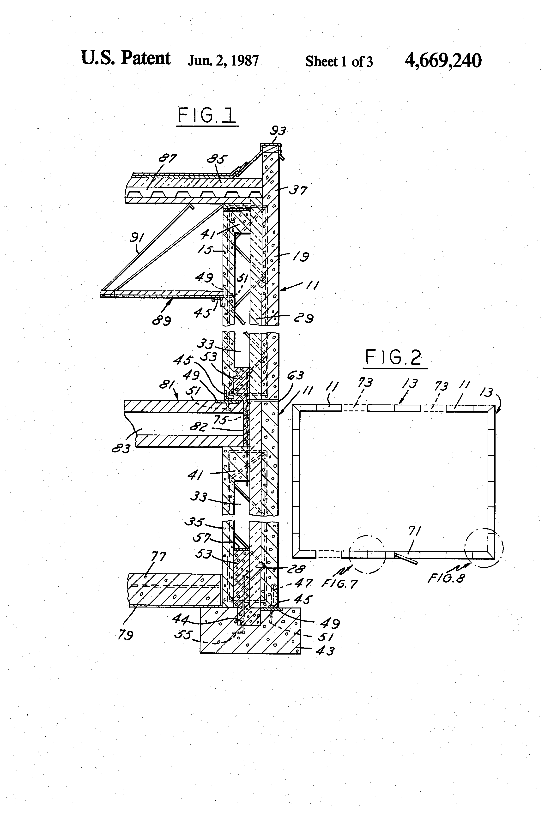 Concrete Precast Drawing Patents Wall Panels Reinforced Sketch Coloring ...