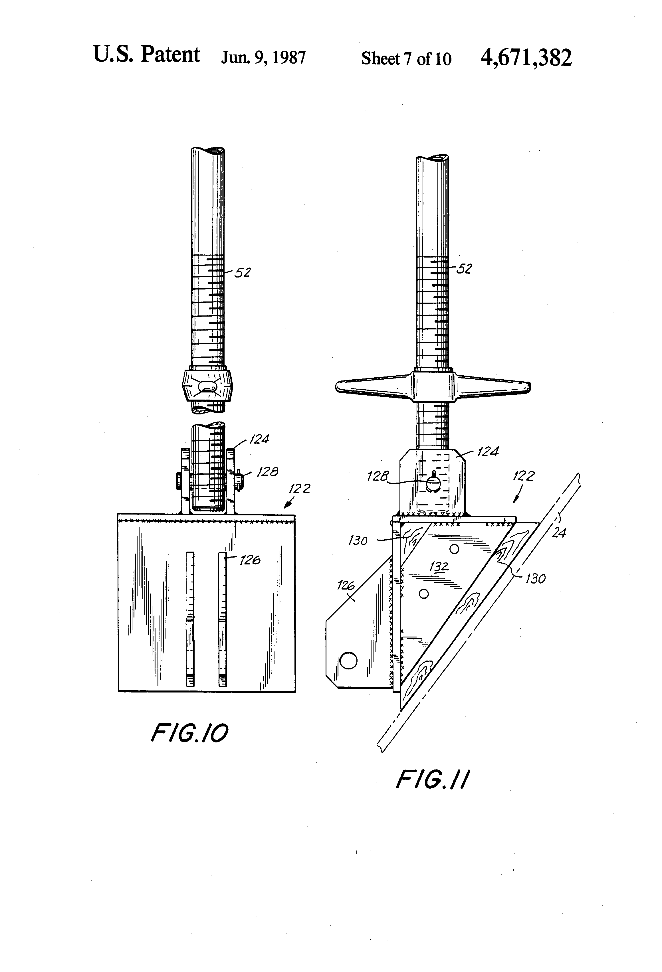 Patent US4671382 - Scaffolding system for sloped surfaces - Google Patents