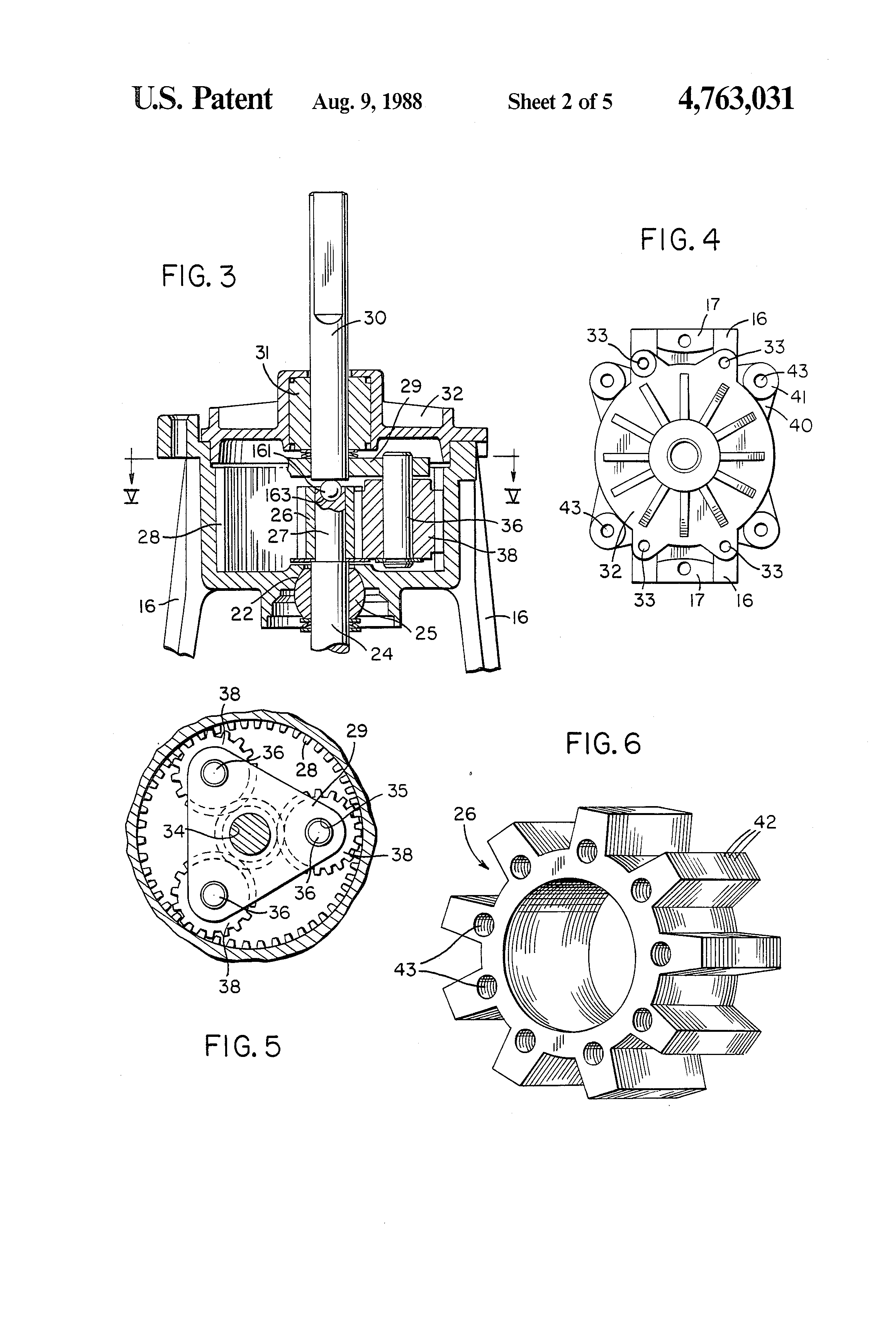 Patent US4763031 - Electric motor and gearbox unit and component parts ...