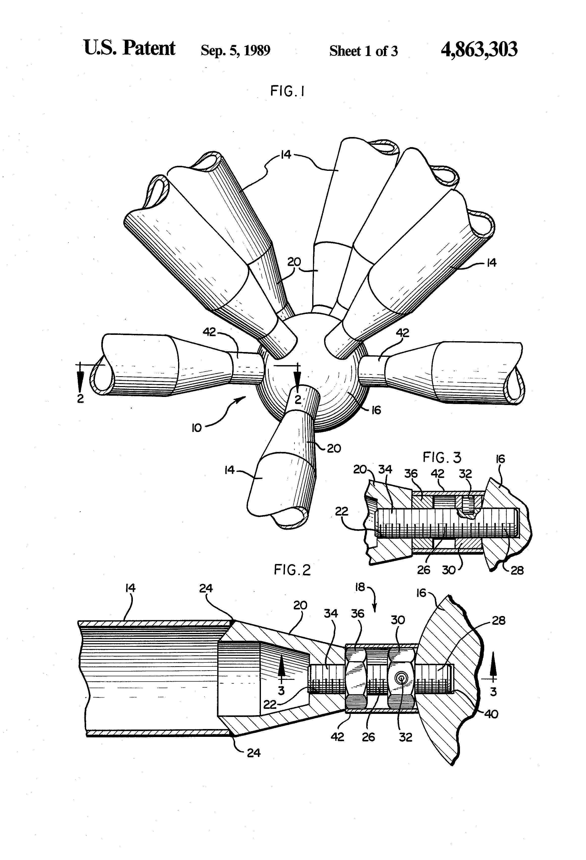 Patent US4863303 - Structural joint members for space frame system ...