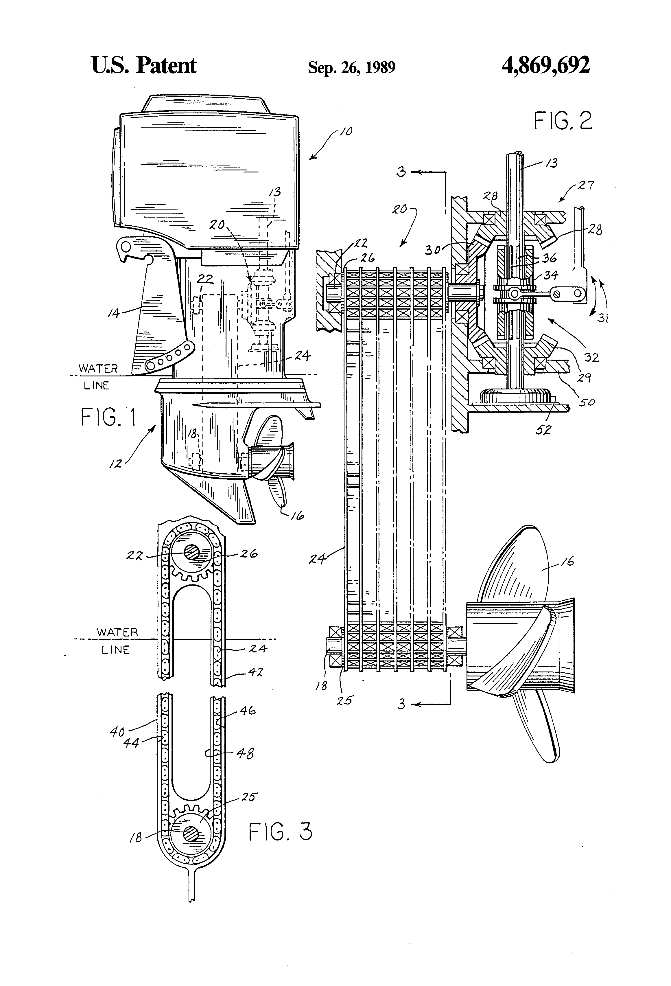 Patents Outboard Marine Mechanism Propulsion Drive Sketch Coloring Page