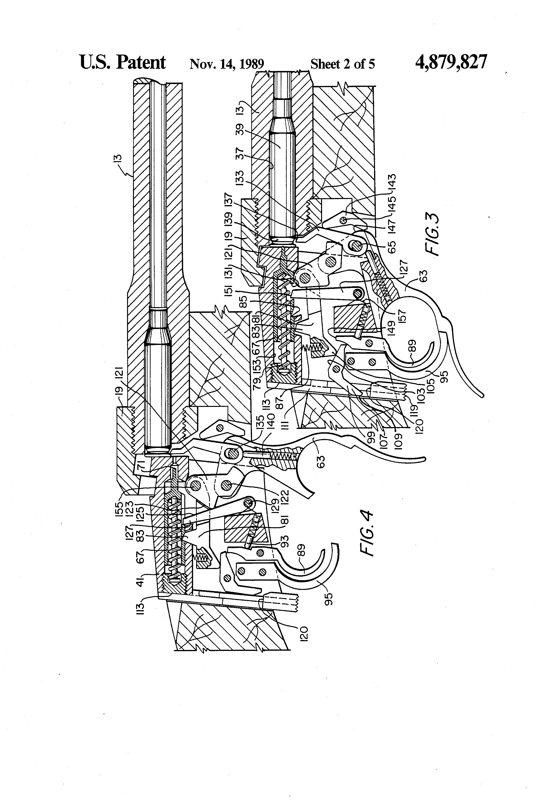 Patent US4879827 - Single shot falling block action rifle - Google Patents