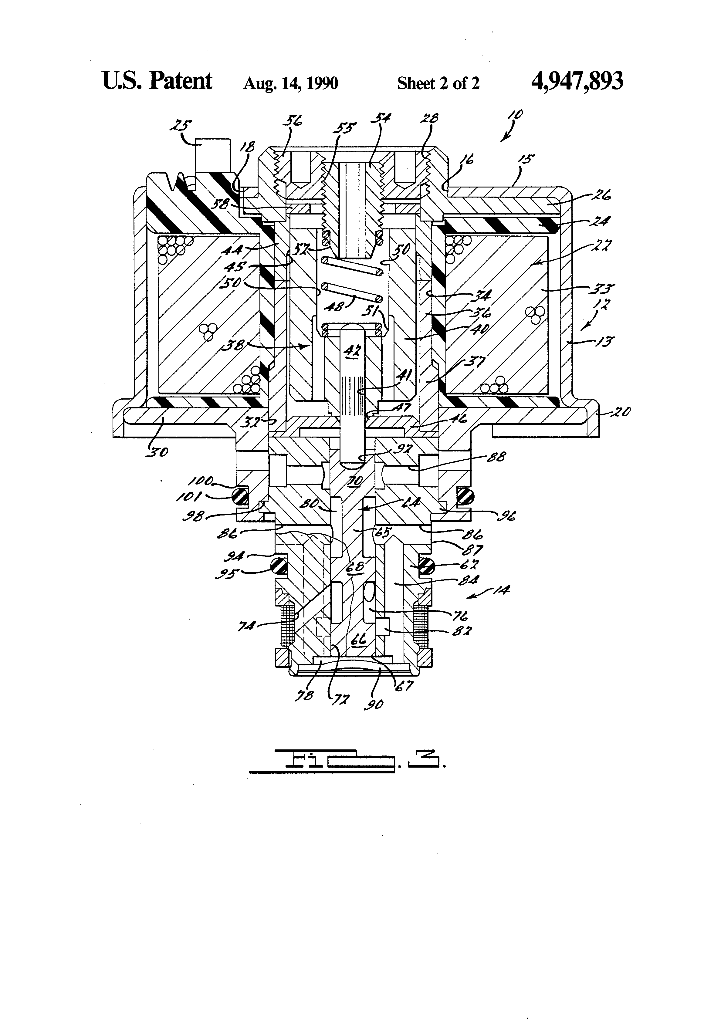Patent US4947893 - Variable force solenoid pressure regulator for ...