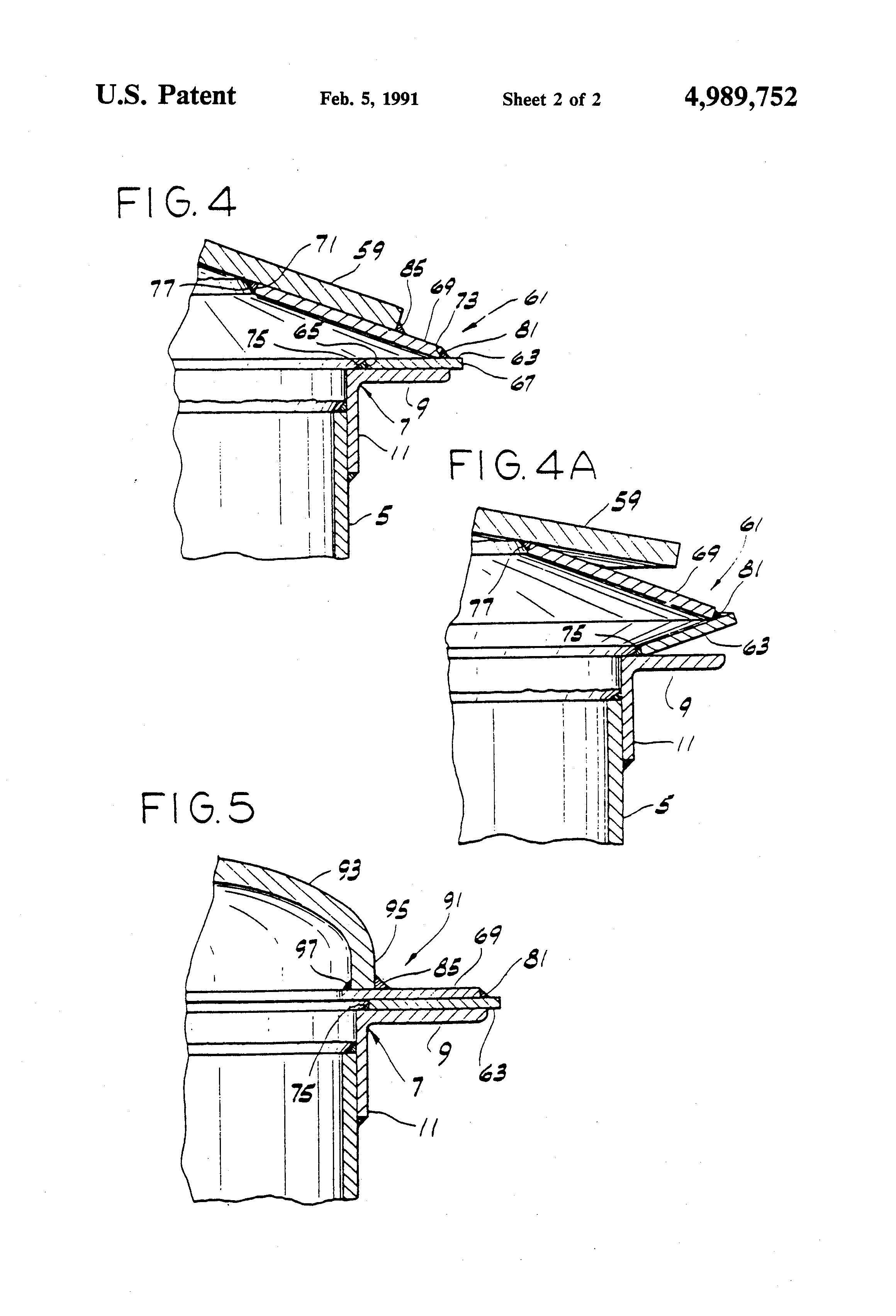 Patent US4989752 - Frangible roof joint for storage tanks - Google Patents