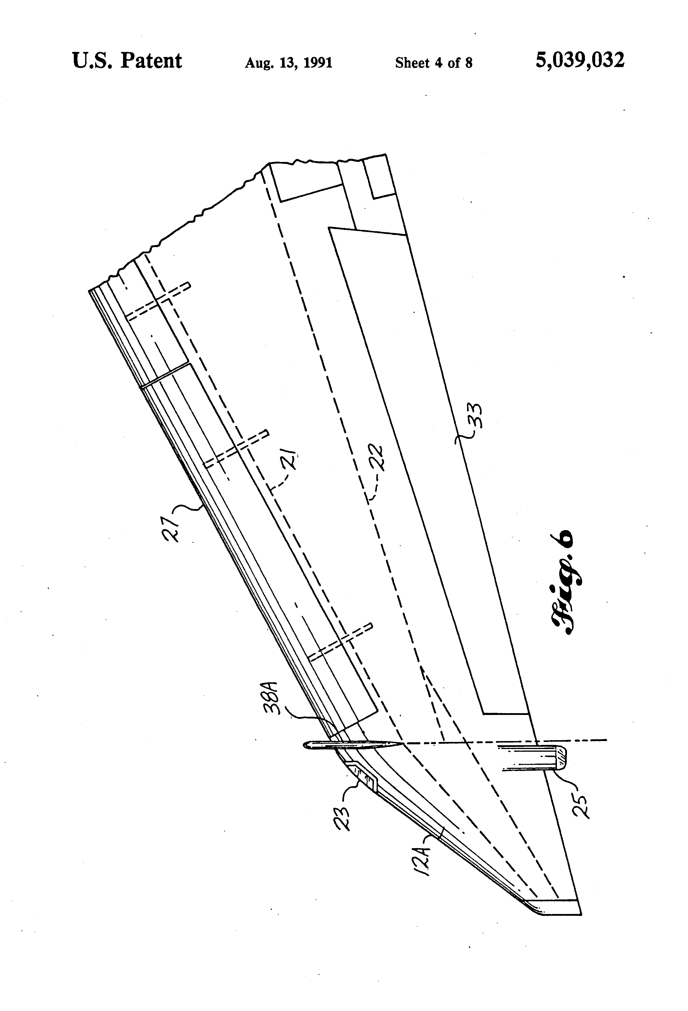 Patent US5039032 - High taper wing tip extension - Google Patents