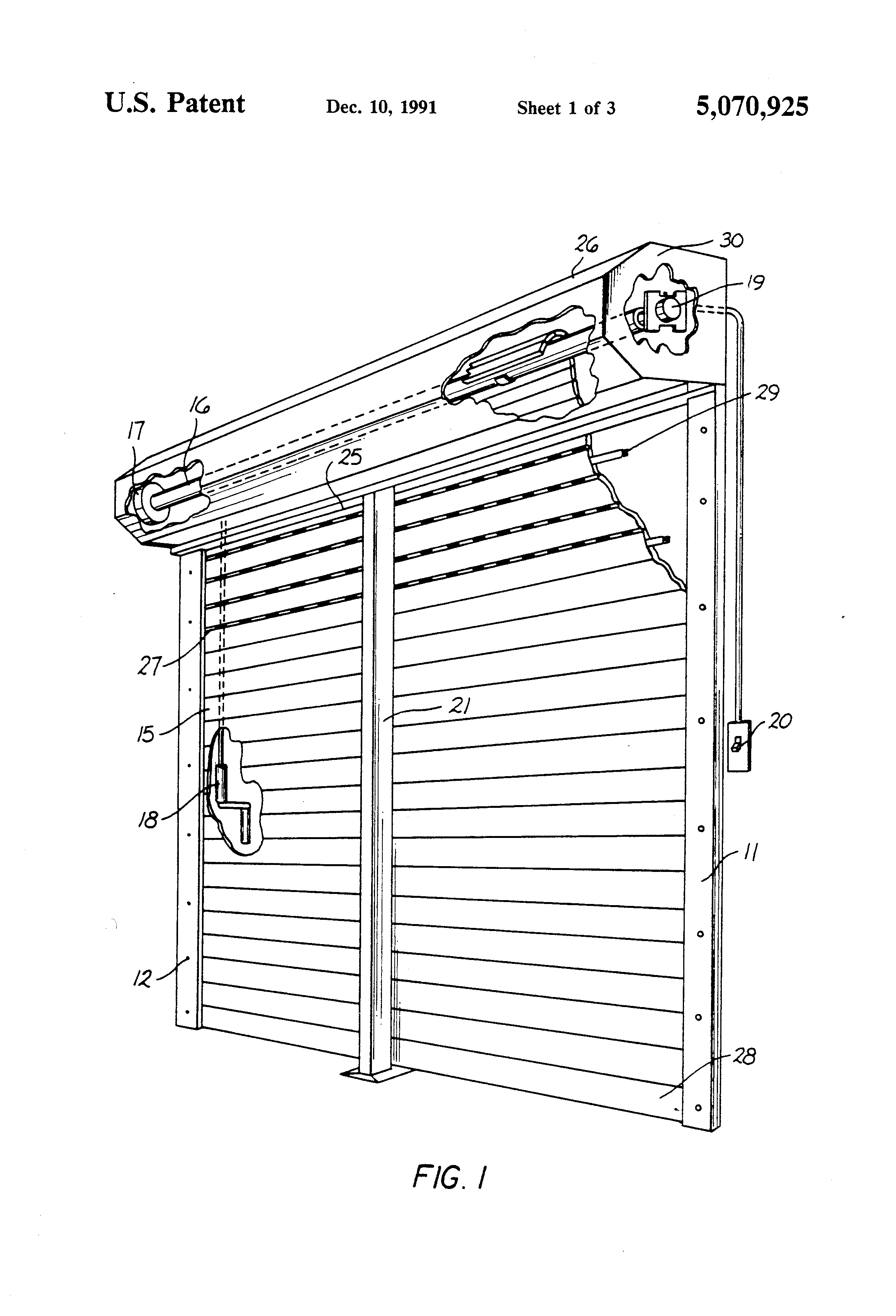 Patent US5070925 - Security shutter system - Google Patents