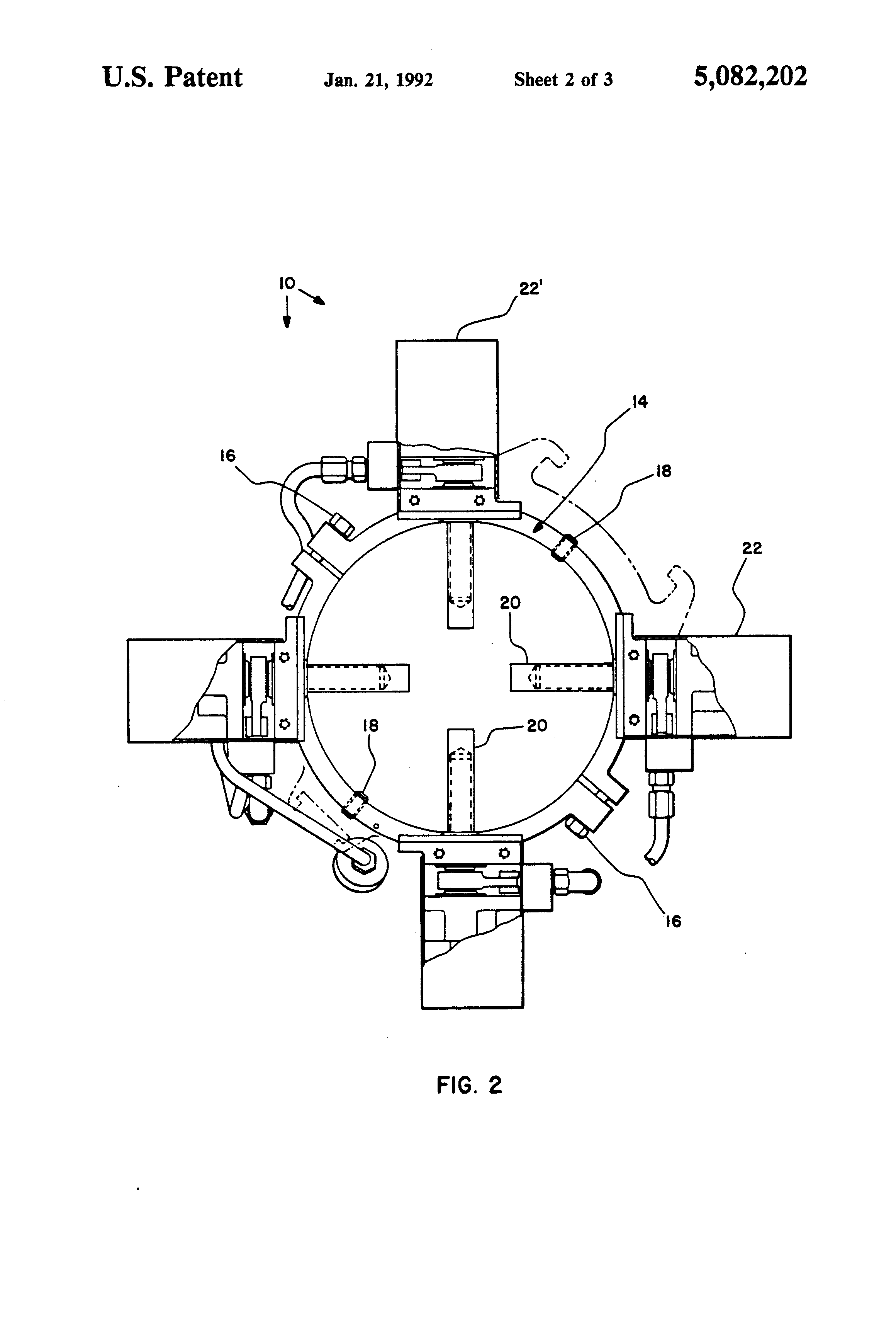 Patent US5082202 - Droppable jet vane TVC - Google Patentsuche