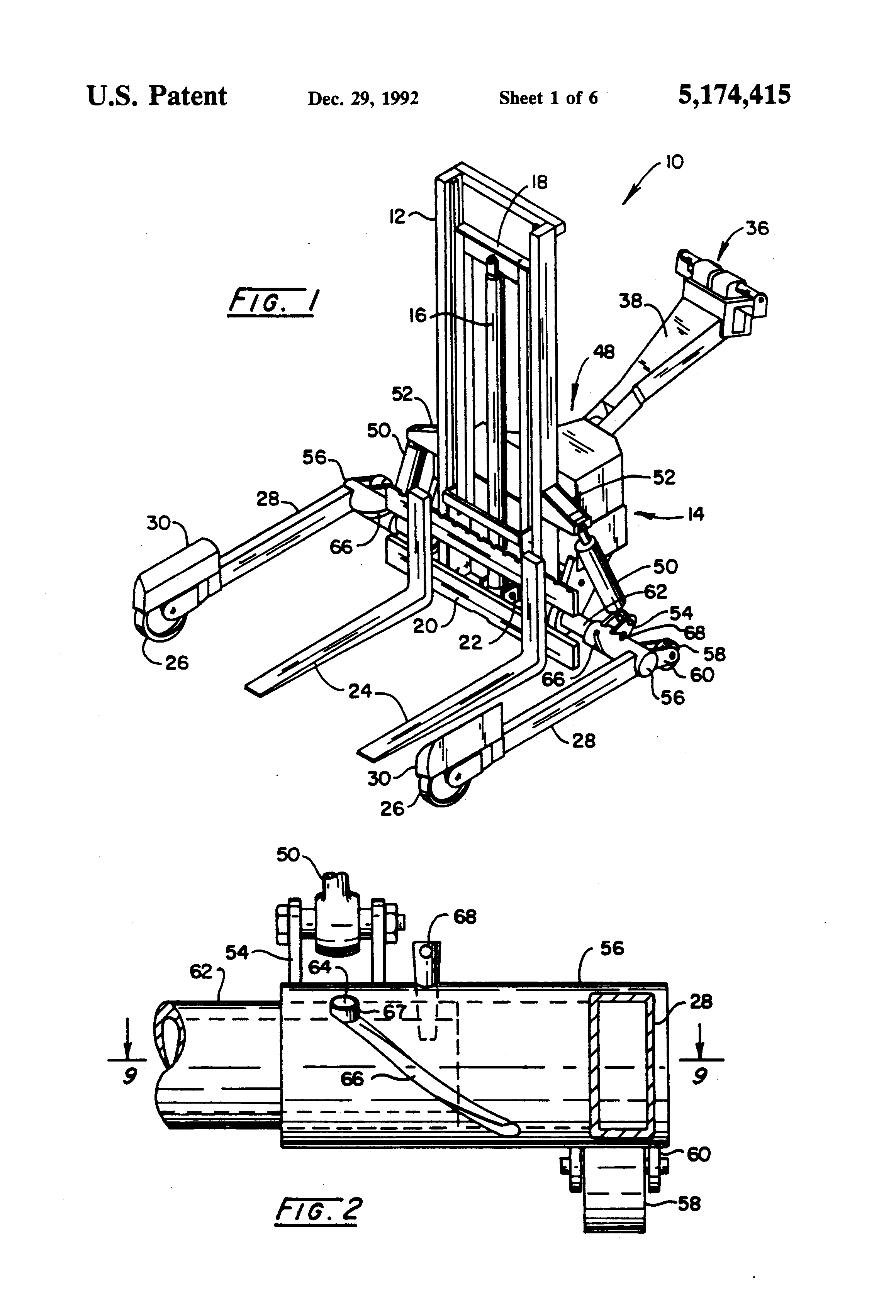 Lift Fork Drawing Walk Behind Patents Truck Sketch Coloring Page