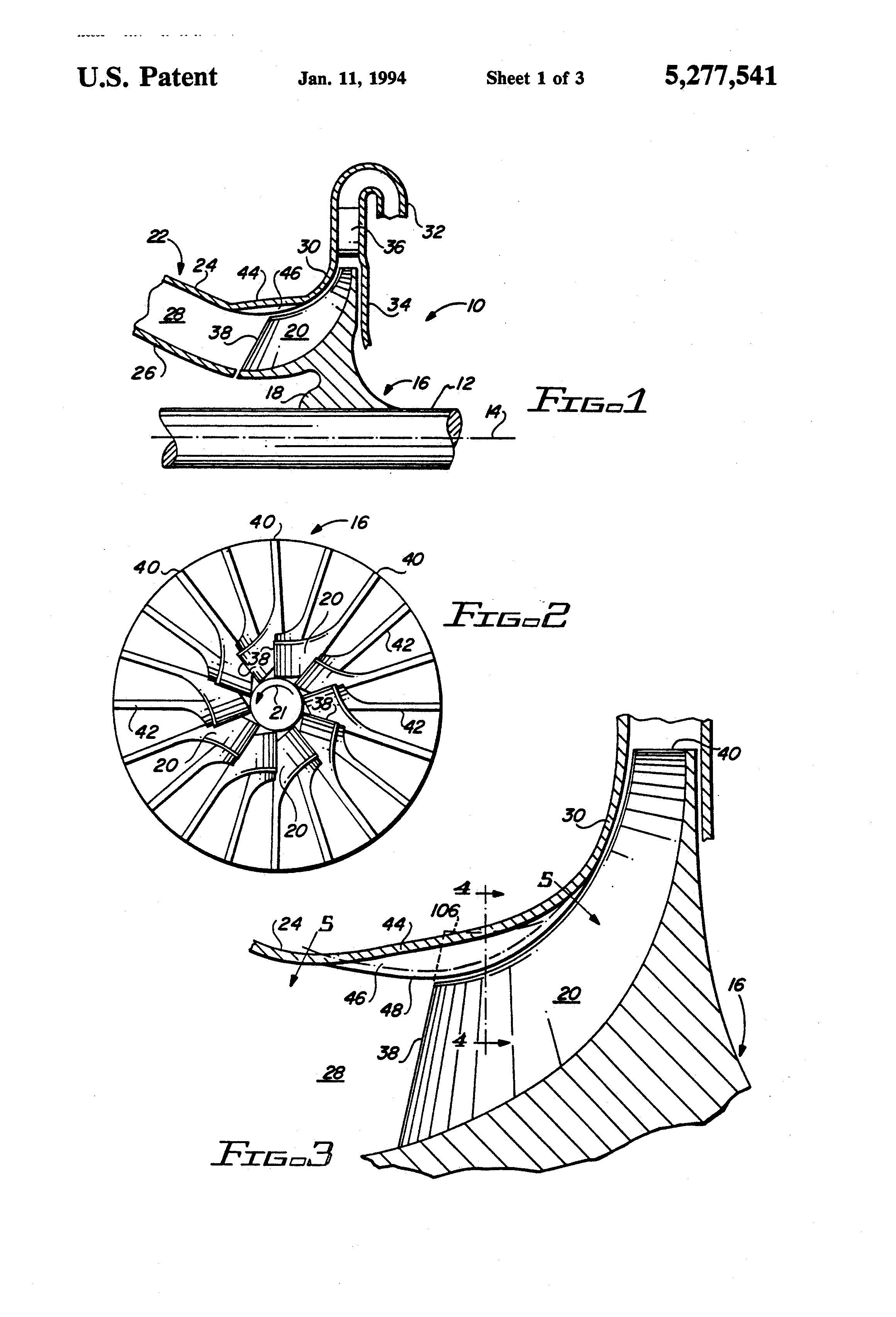 Patent Patents Compressor Centrifugal Shroud Drawing Sketch Coloring Page