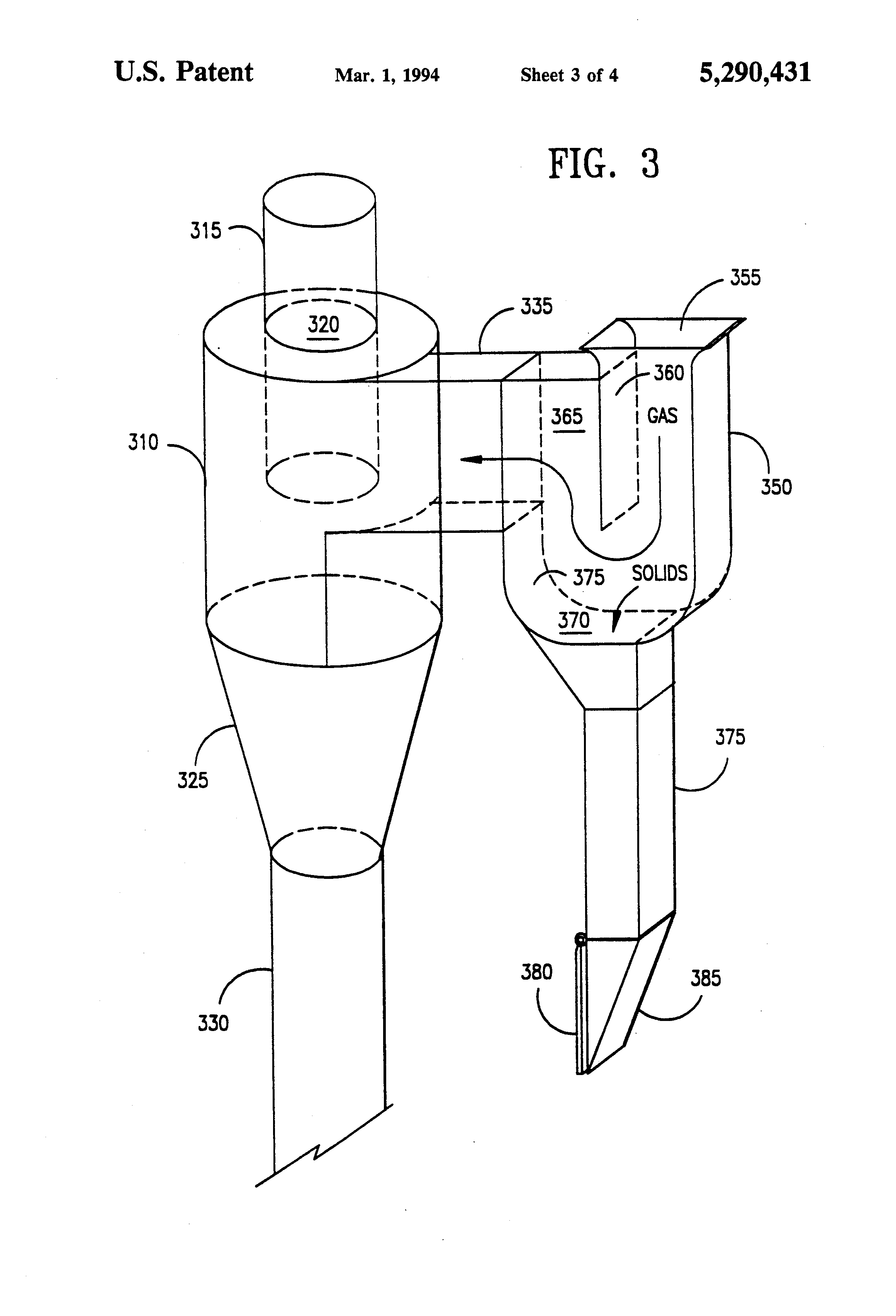 Patent US5290431 - FCC process with concentrators on cyclone inlets ...