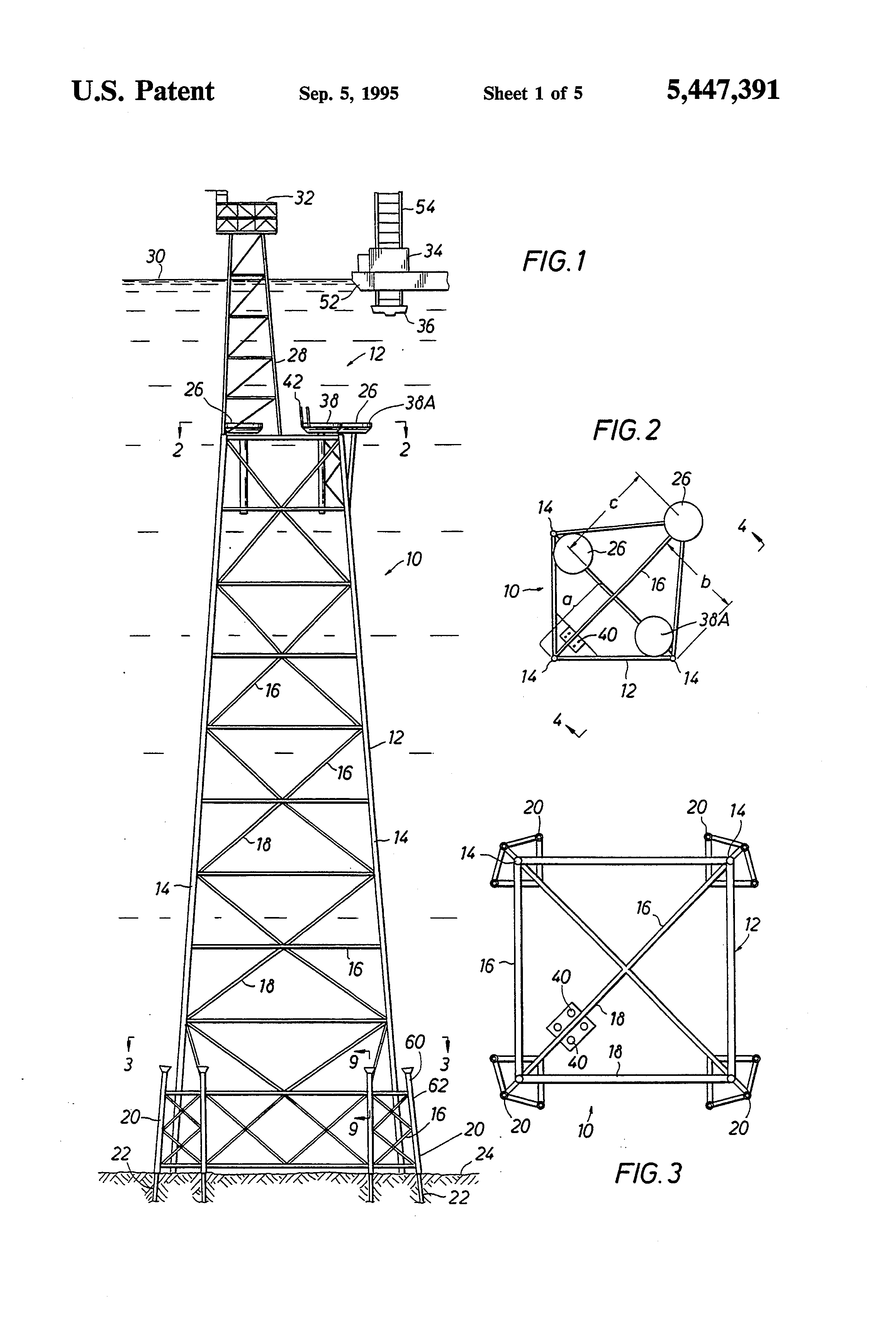 Offshore Jacket Drawing Patents Structure Platform Google Patent Sketch ...