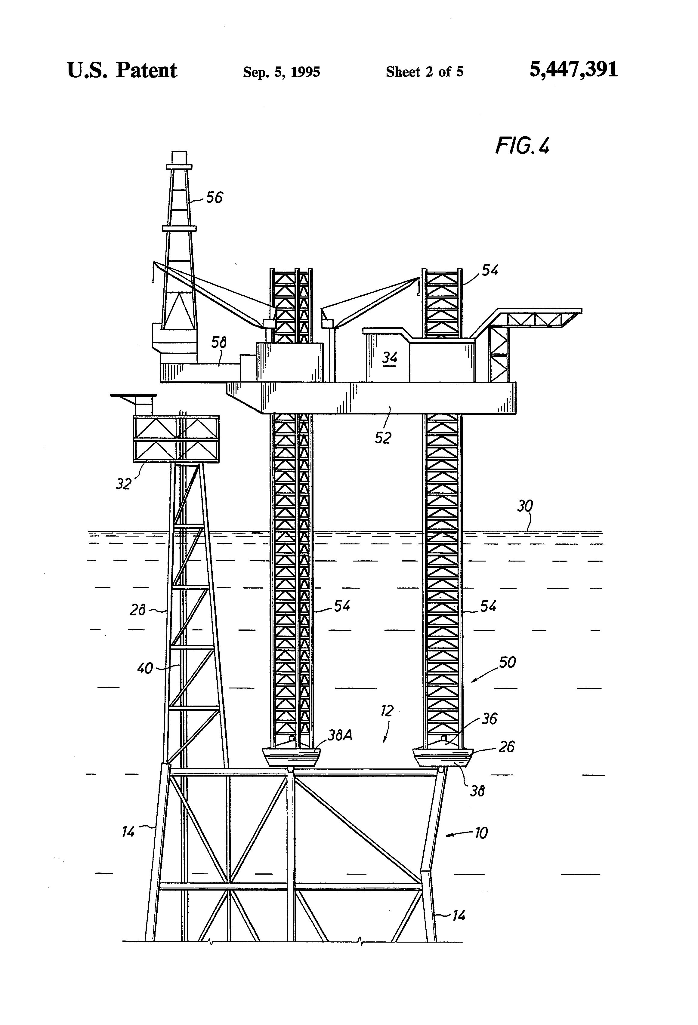 Offshore Drawing Patents Patent Platform Structure Sketch Coloring Page