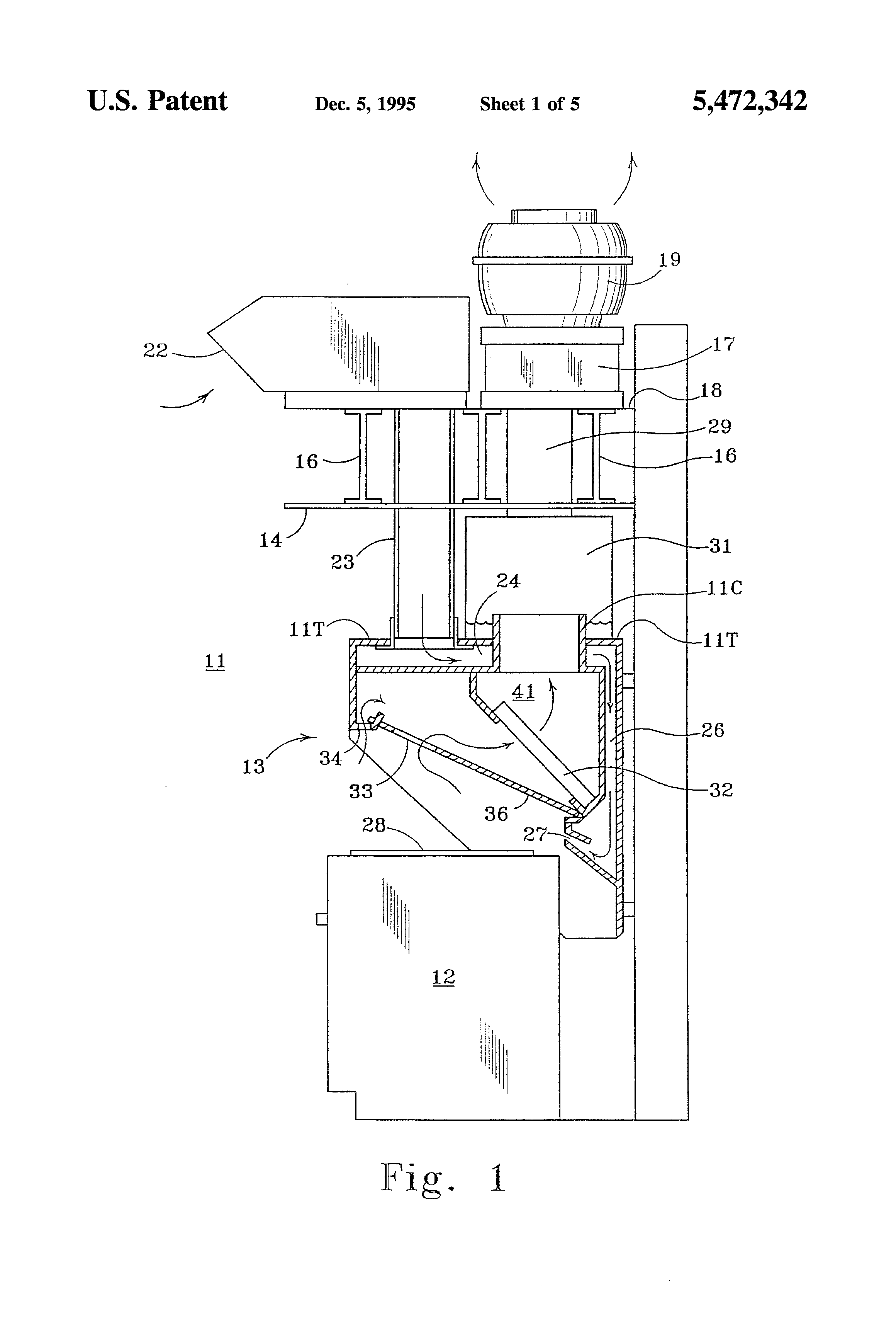 Hood Grease Patents Kitchen Exhaust Extractor Drawing Sketch Coloring Page