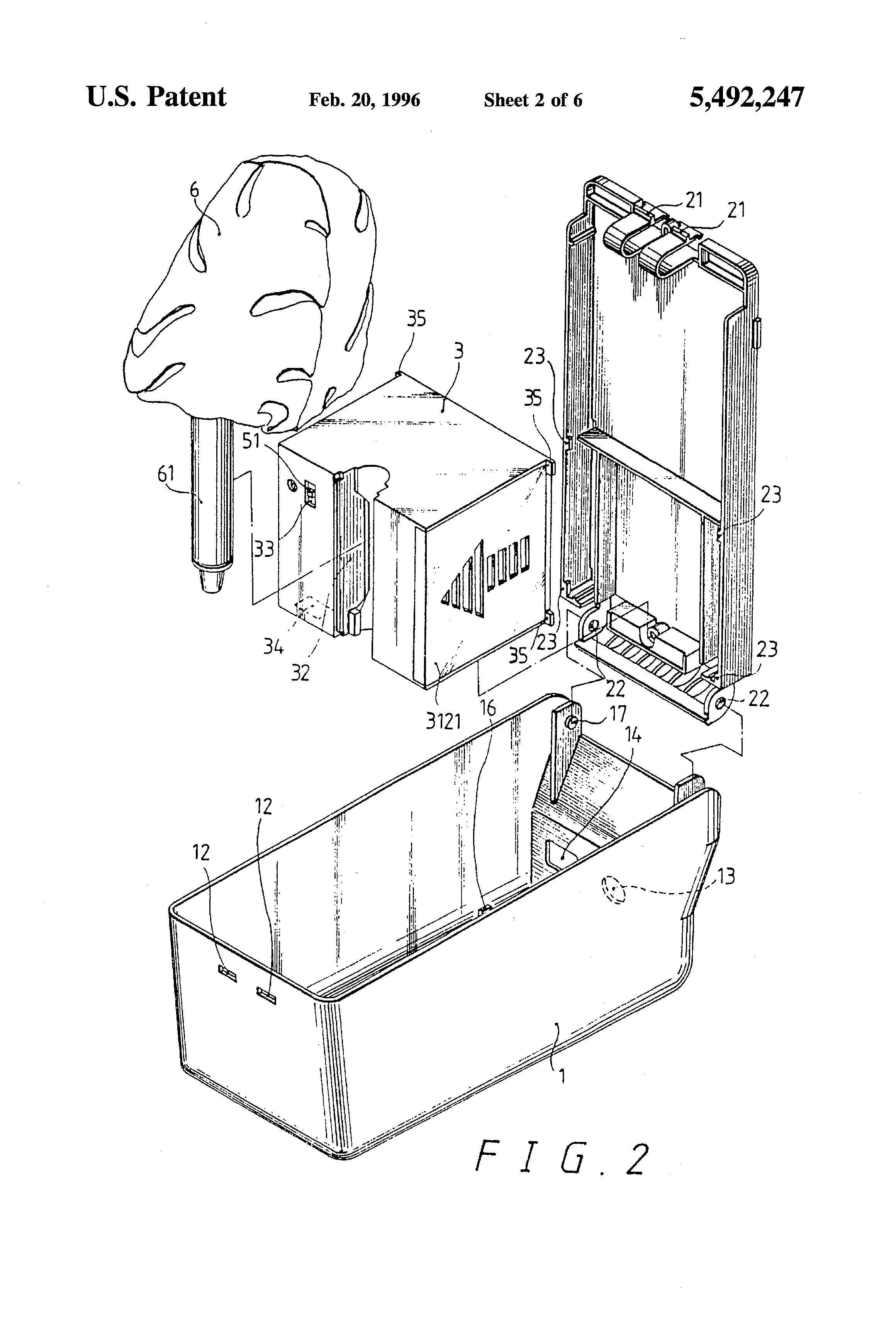 Patent US5492247 - Automatic soap dispenser - Google Patents
