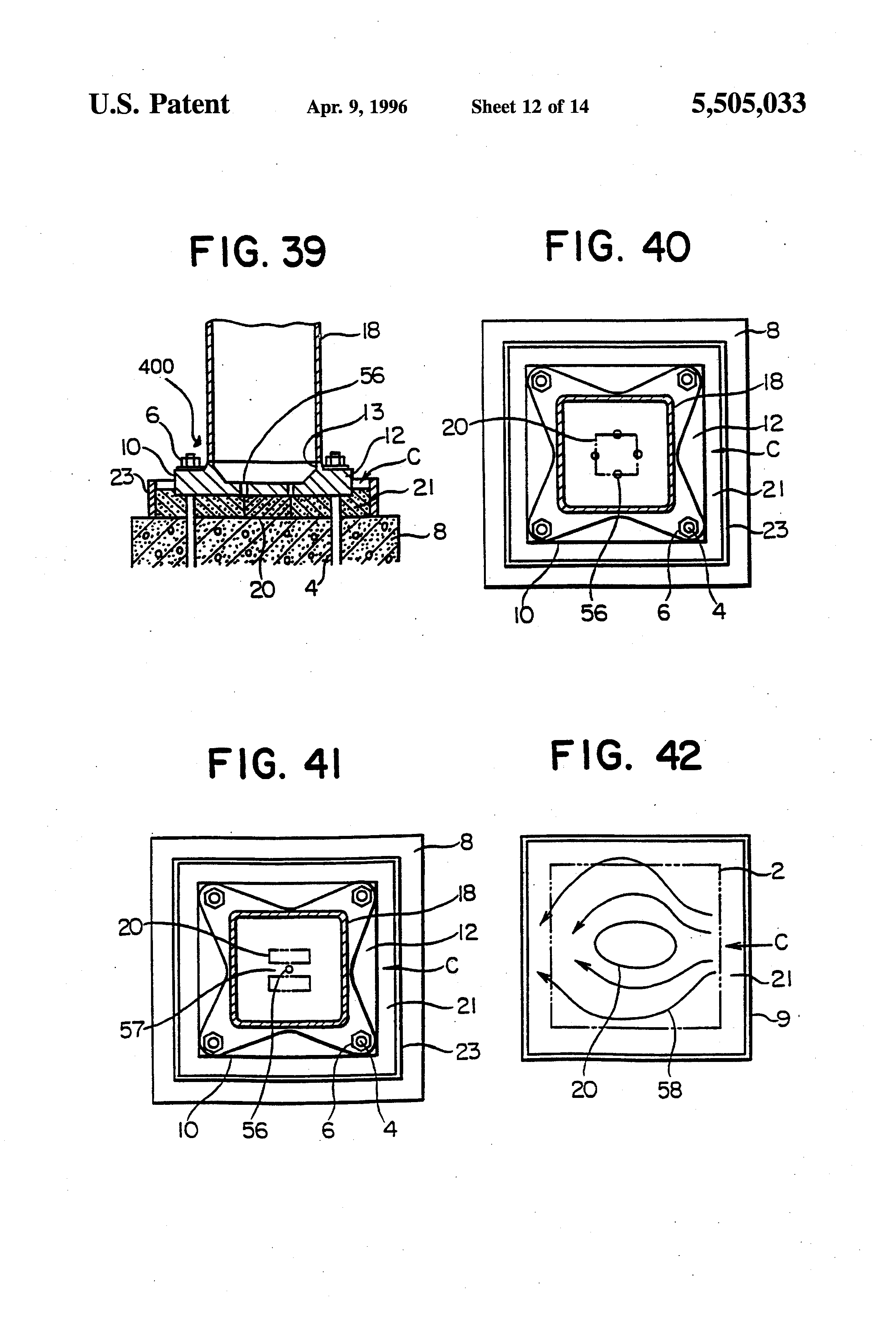 Patent US5505033 - Column base structure and connection arrangement ...