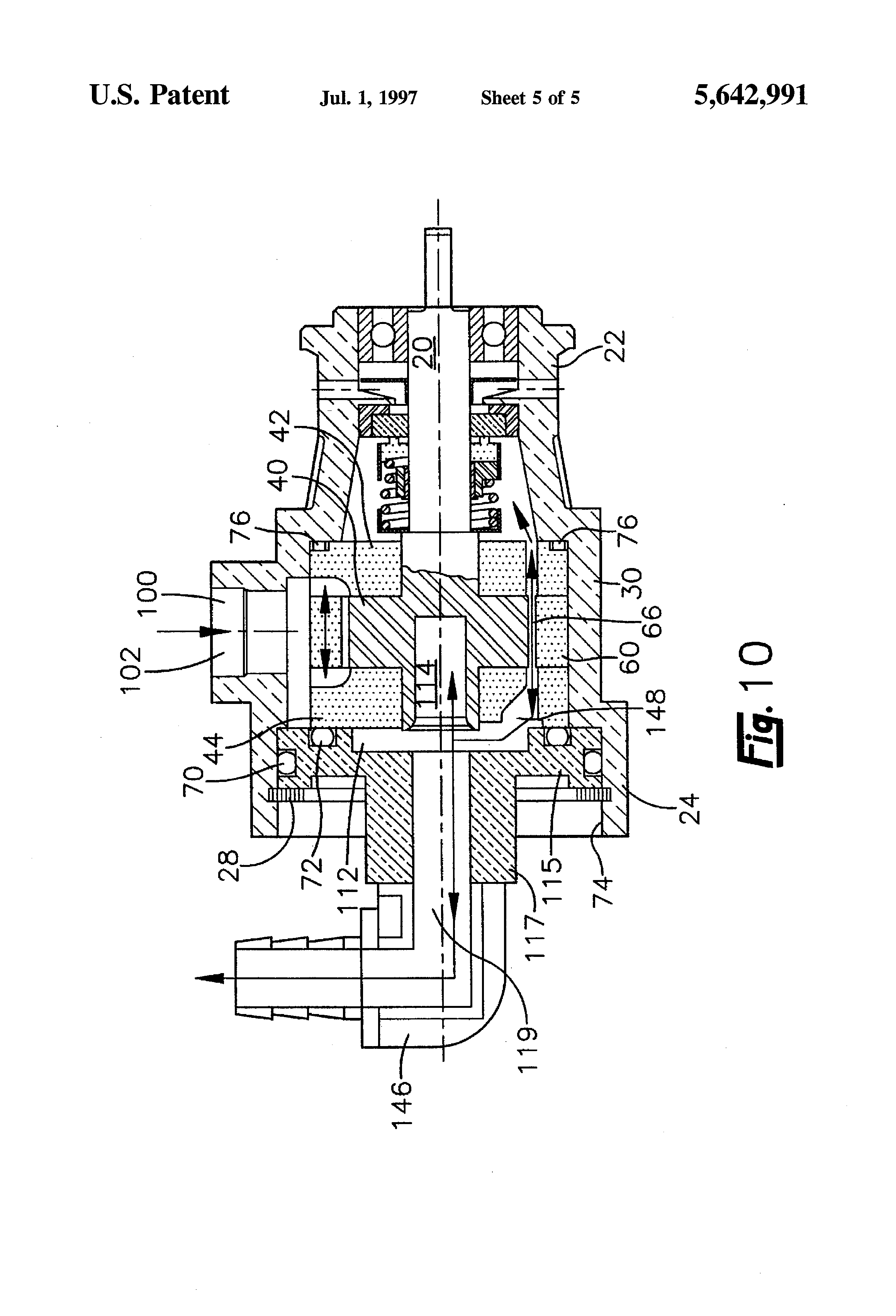 Pump Drawing Patents Sliding Vane Sketch Coloring Page