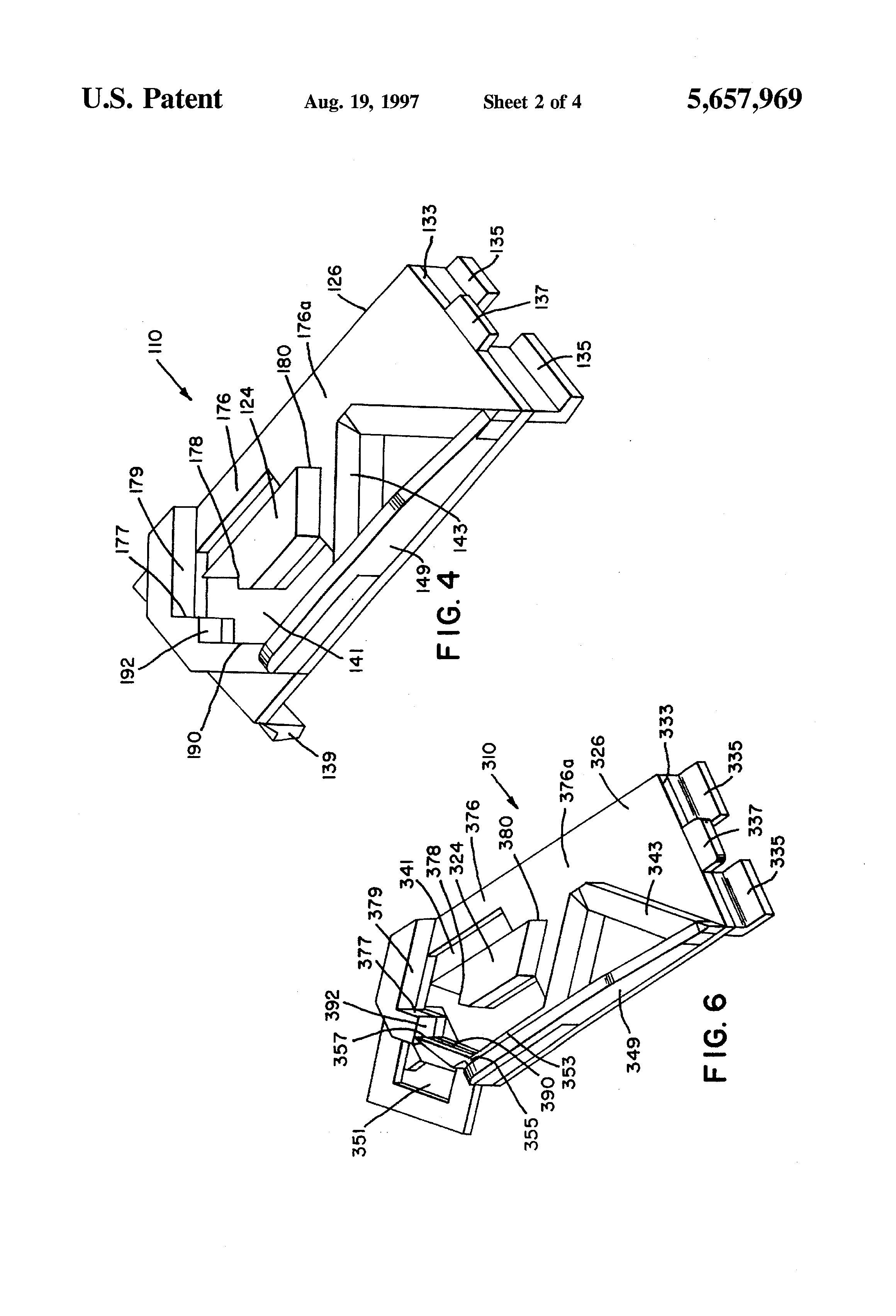 Patent US5657969 - Snap-in push-push latch mechanism - Google Patents
